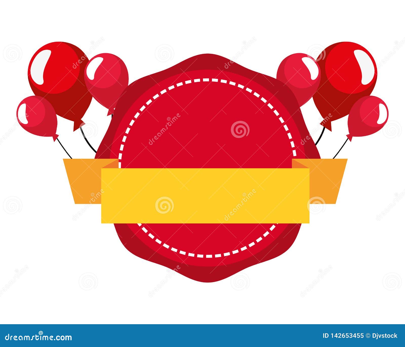 Label Balloons Blank Template Design Stock Vector - Illustration of ...