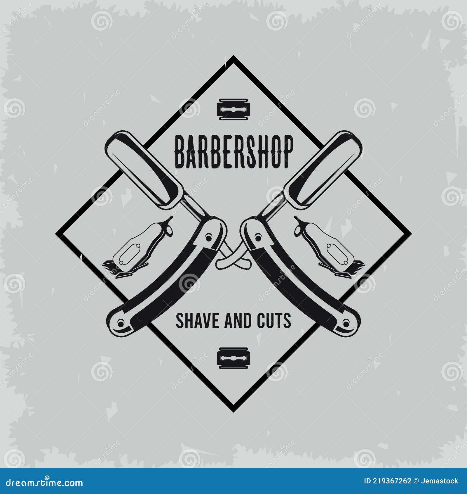 Label barber shop stock vector. Illustration of hair - 219367262
