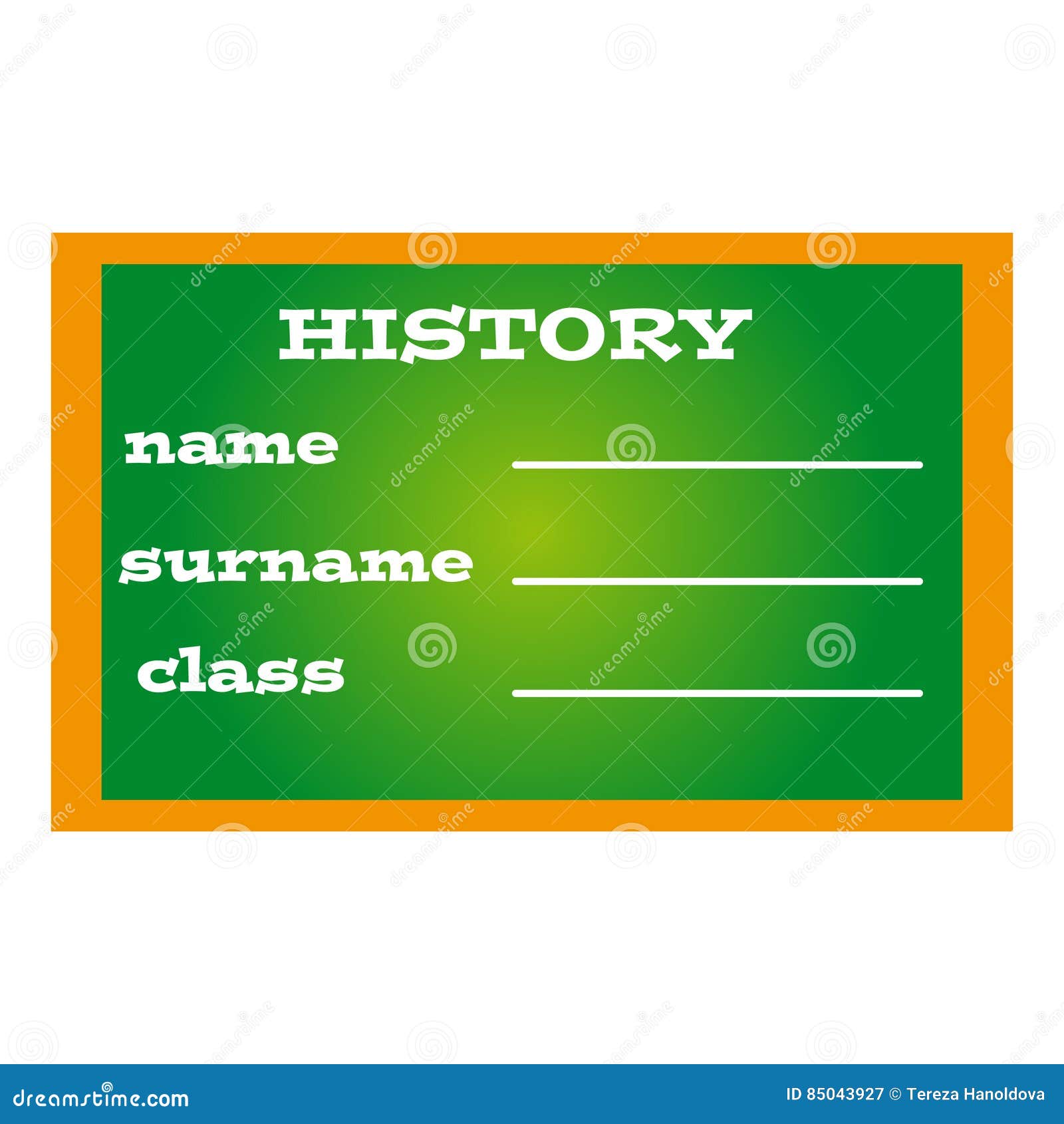 Label Book History on Green Background Stock Vector - Illustration of ...