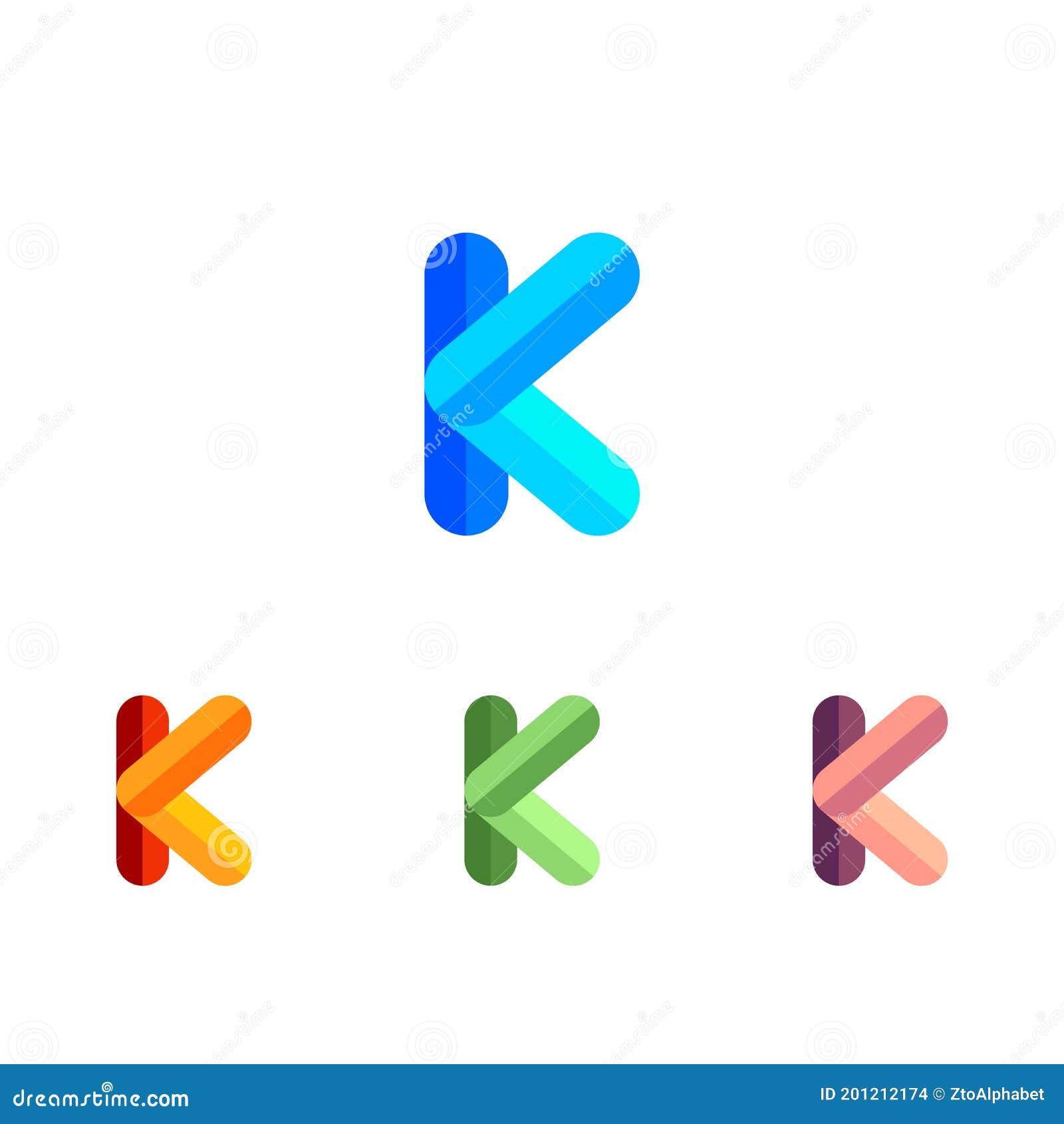 Rounded Letter Logo K Symbol Icon Stock Vector - Illustration of bold ...