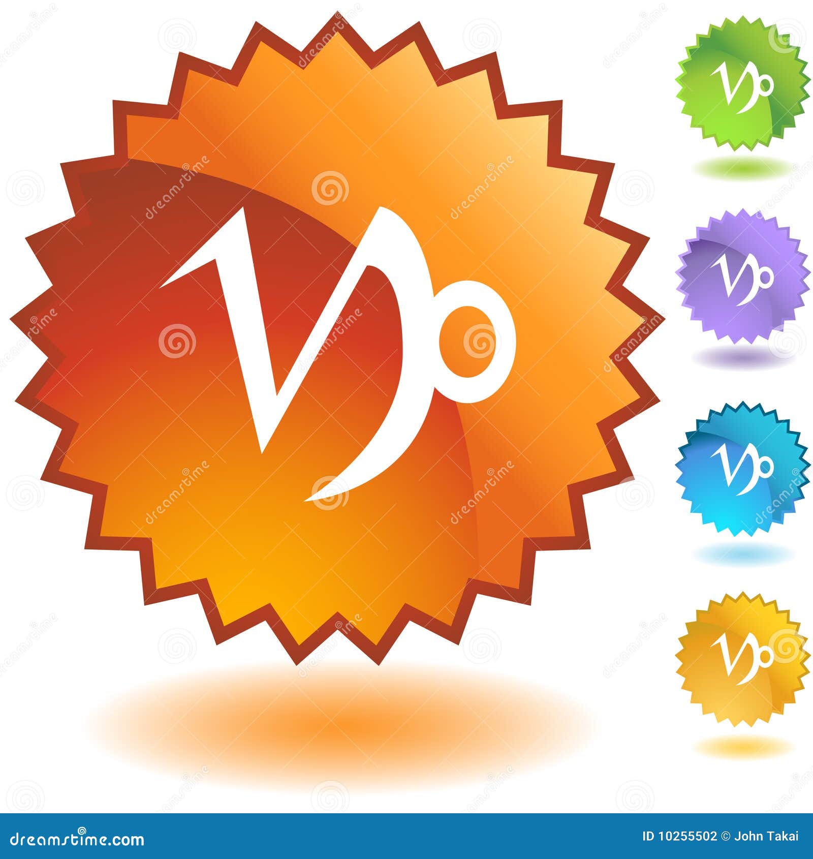 Label - Capricorn stock vector. Illustration of logo - 10255502