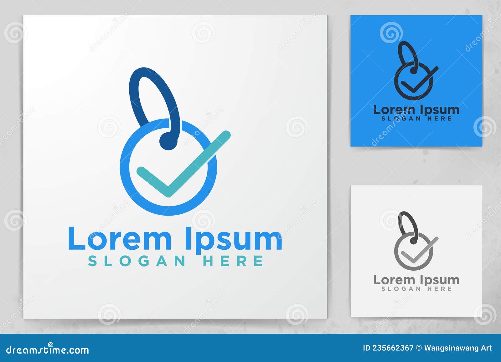Label and Check Mark Logo Designs, Vector Illustration Stock Vector ...