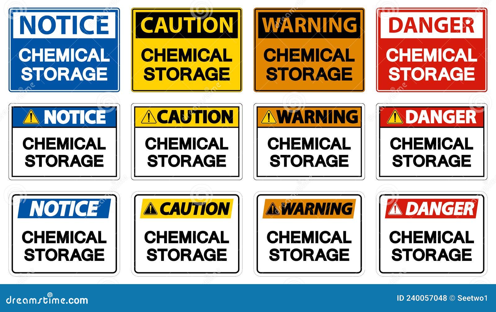 Label Chemical Storage Sign on White Background Stock Vector ...