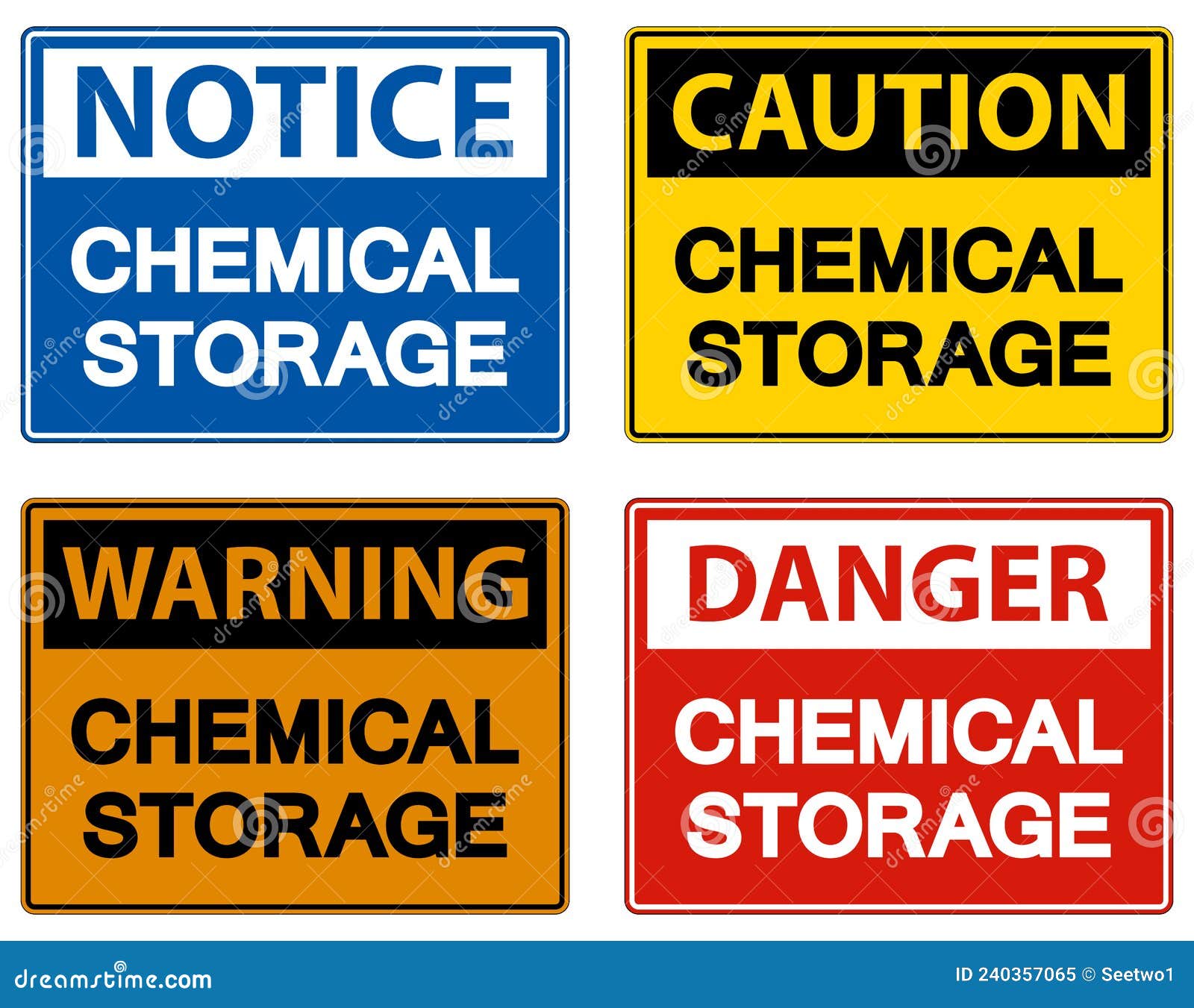 Label Chemical Storage Sign on White Background Stock Vector ...