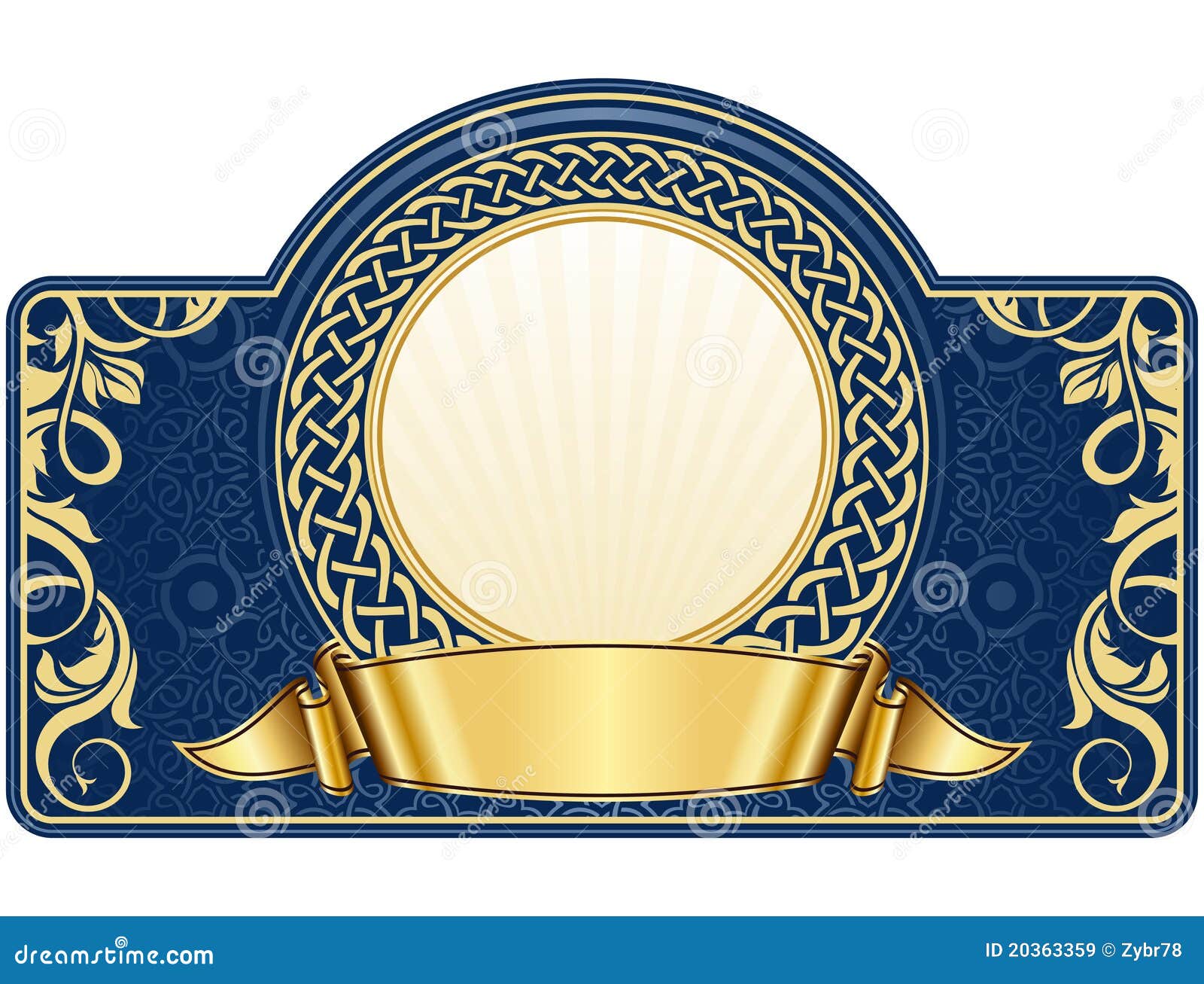Label with circle frame stock vector. Illustration of ornate - 20363359