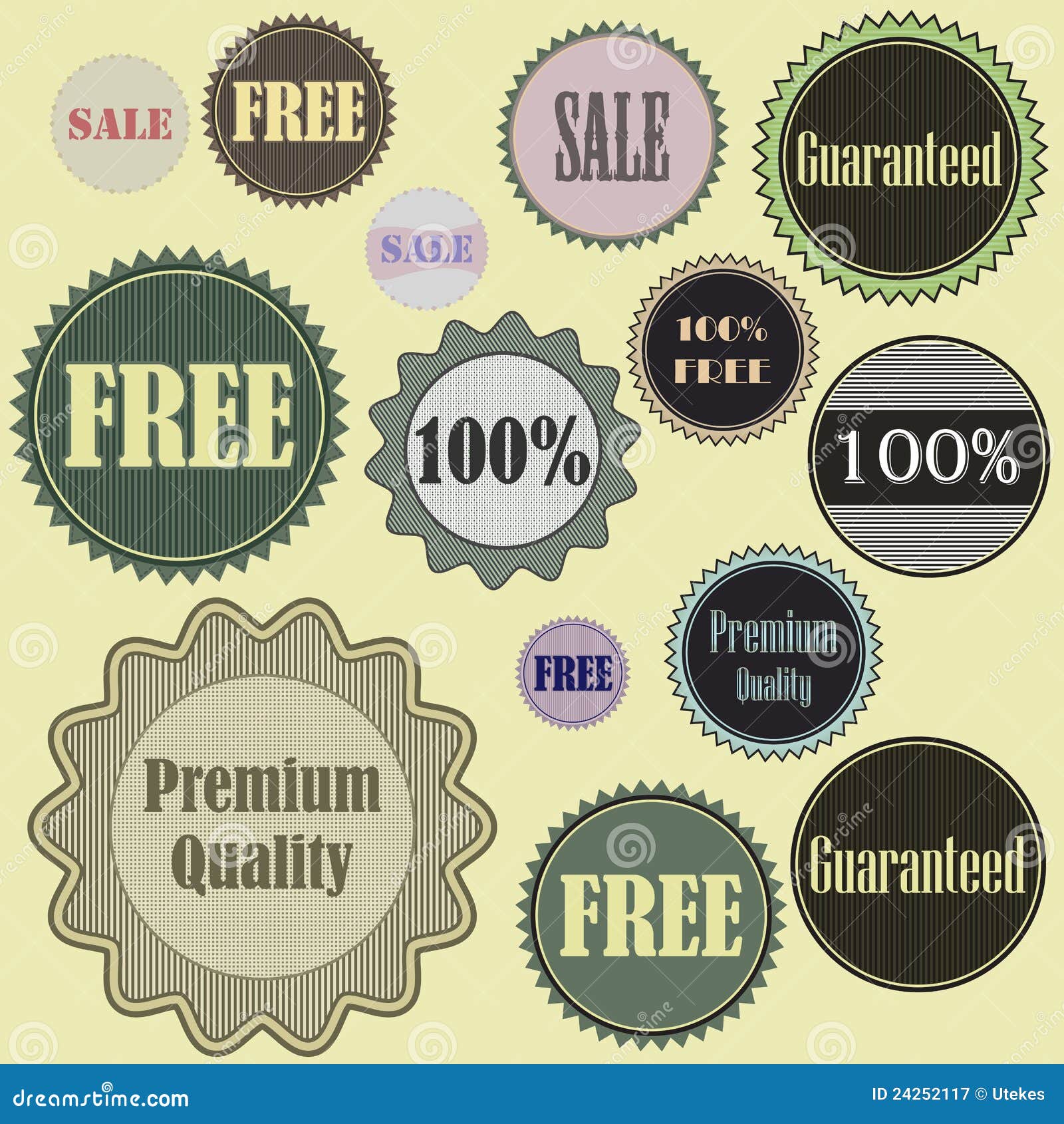 Label collection. stock vector. Illustration of buyer - 24252117