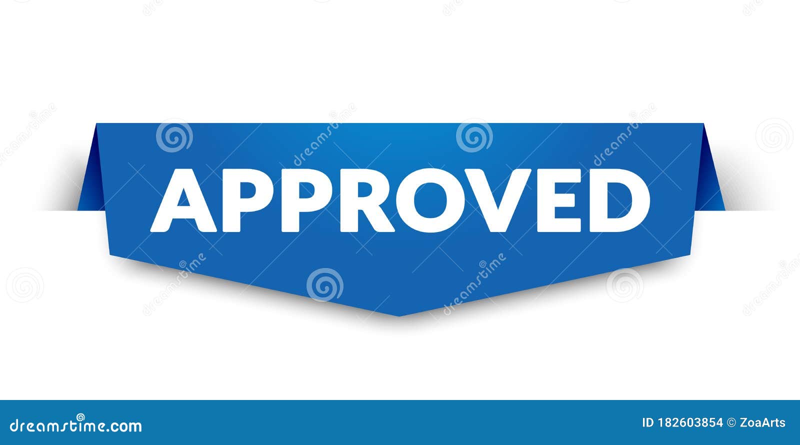 Vector Illustration Blue Approved Label for Web Shop Stock Vector ...
