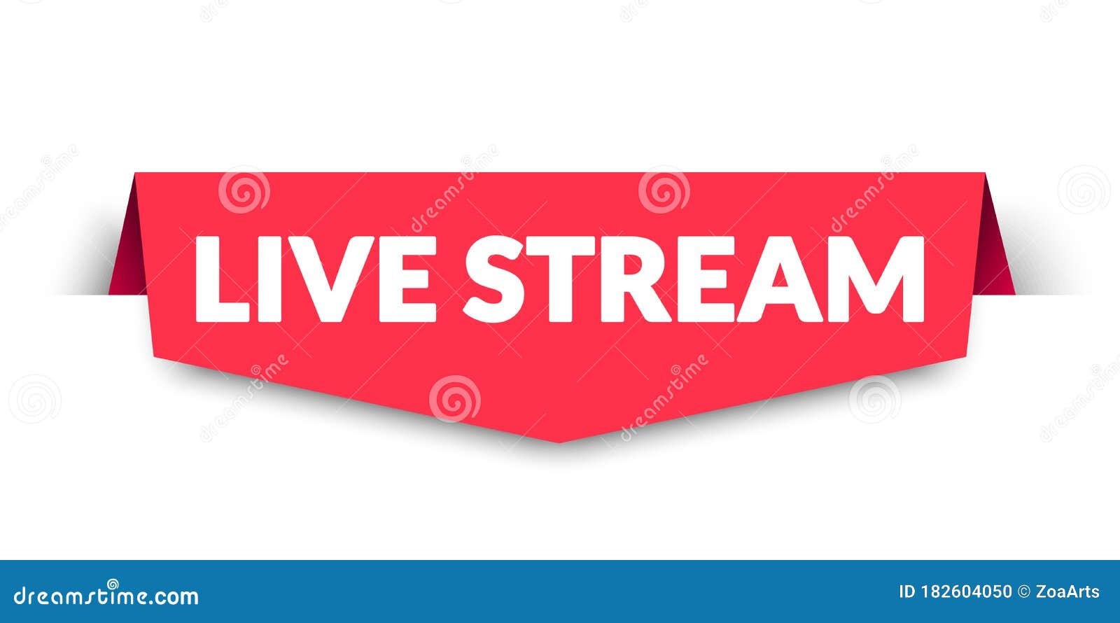 Vector Illustration Live Stream Label. Modern Web Banner Design. Stock ...