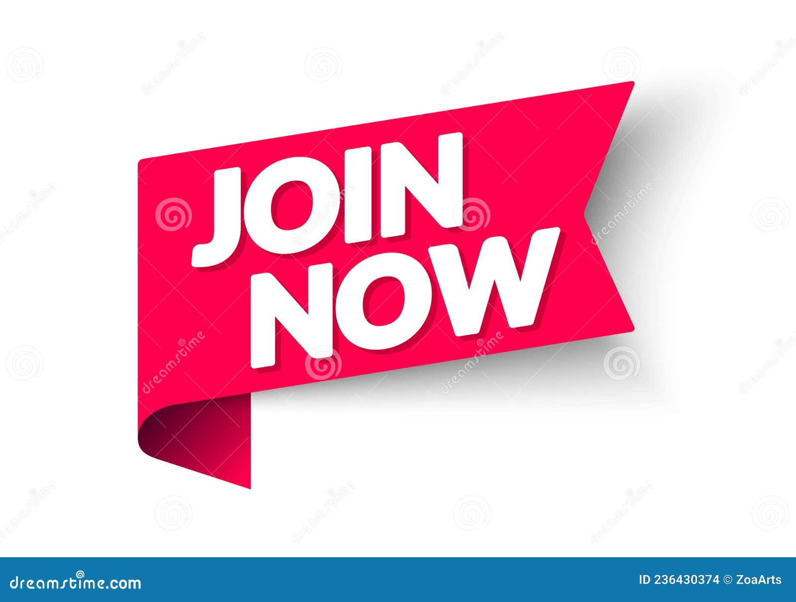 Modern Join Now Flag Banner, Vector Illustration. Stock Vector ...