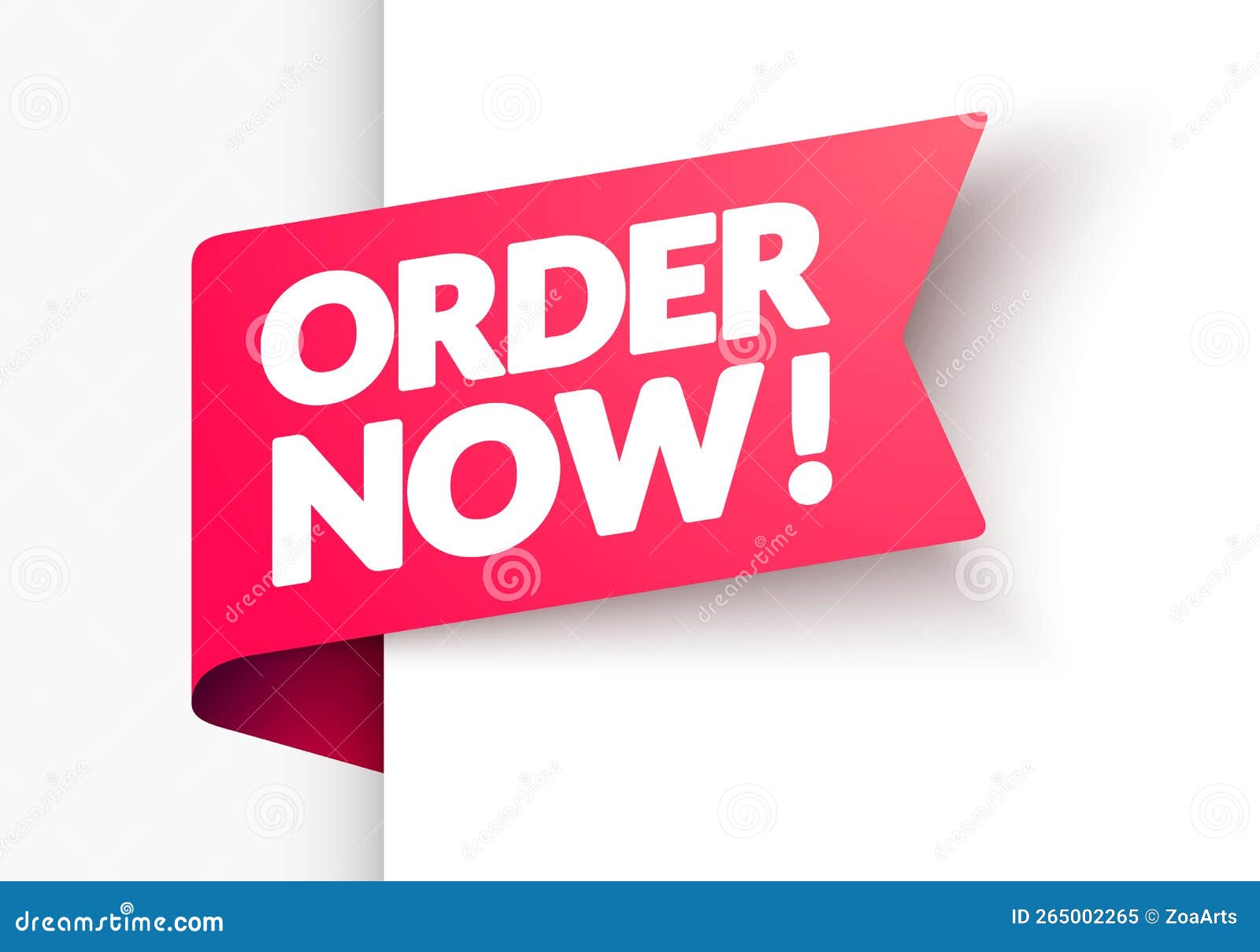 Bookmark Flag with Text Order Now Stock Vector - Illustration of join ...