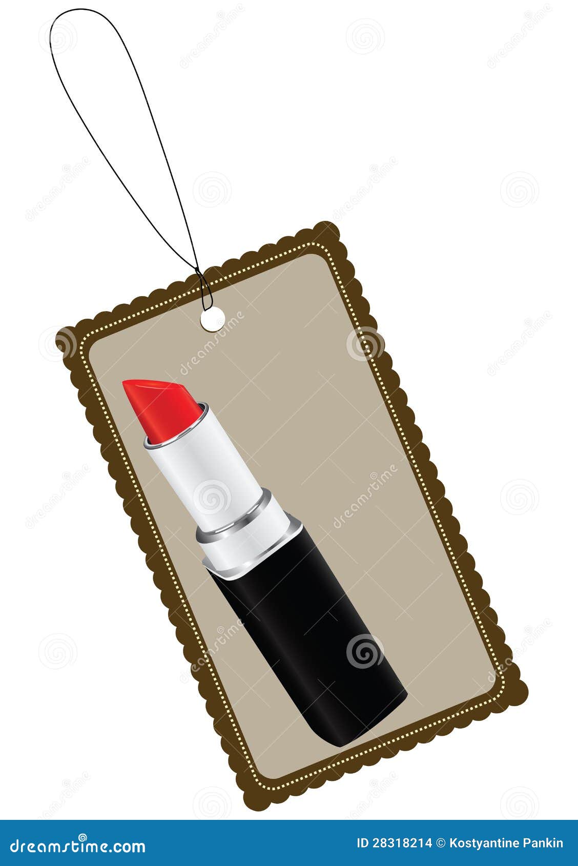 Label with Cosmetic Lipstick Stock Vector - Illustration of hygiene ...