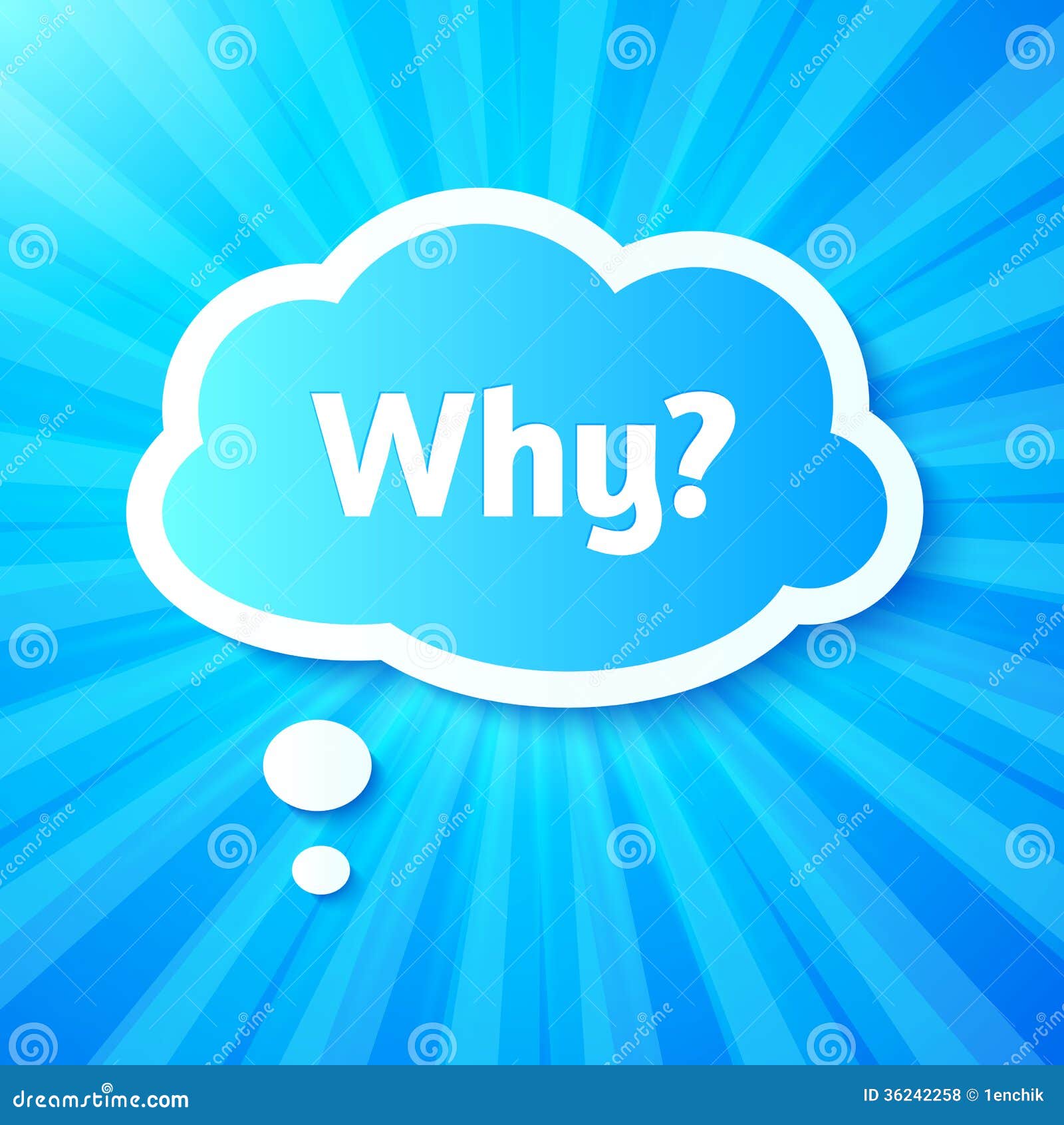 Label De Papier De Nuage Avec Le Signe Pourquoi ? Illustration de ...