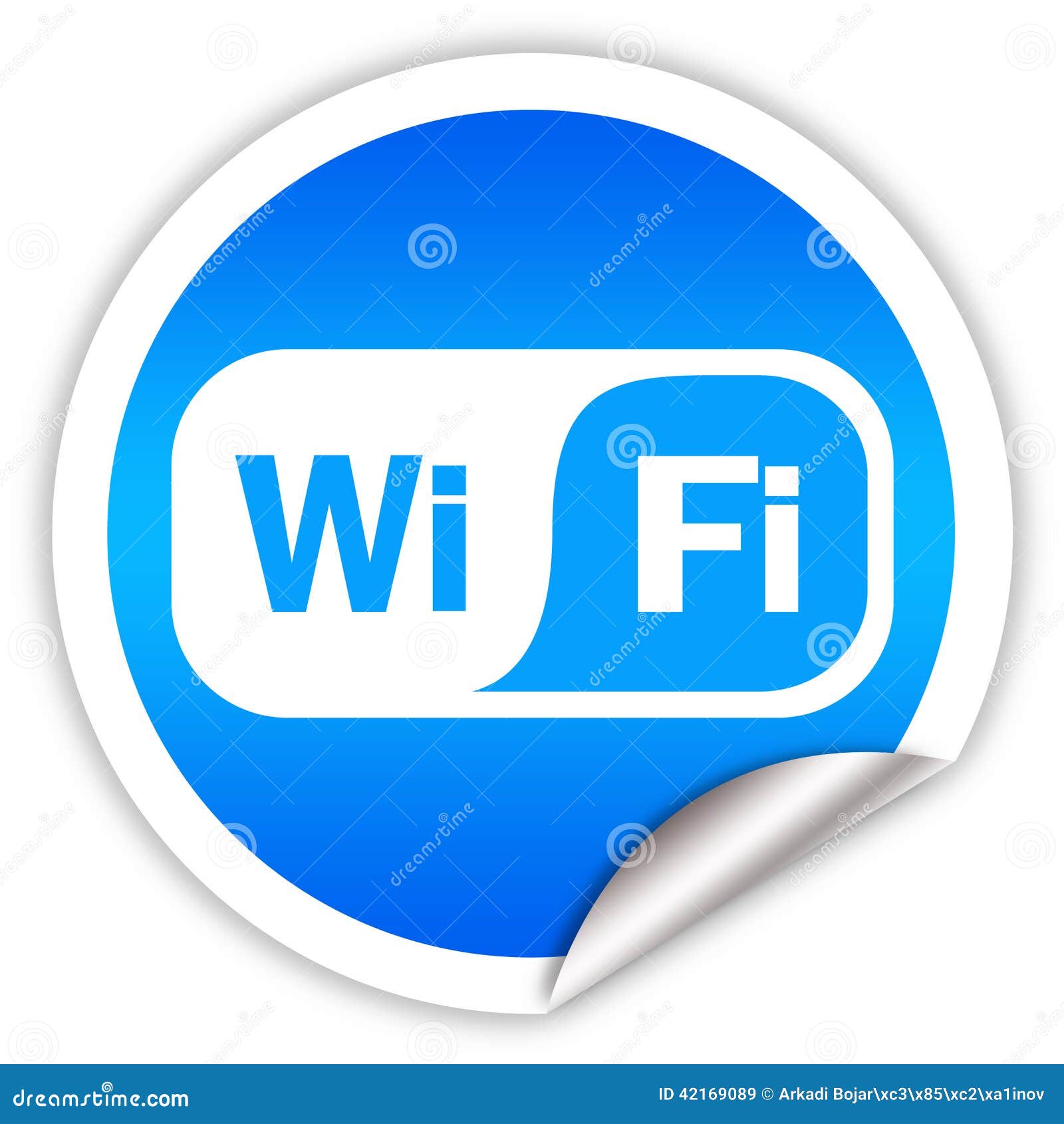 Label de Wi-Fi illustration stock. Illustration du logo - 42169089