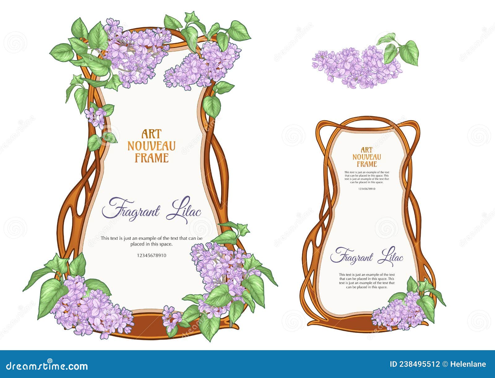 Label, Decorative Frame, Border with Lilac Flowers. Element for Design ...
