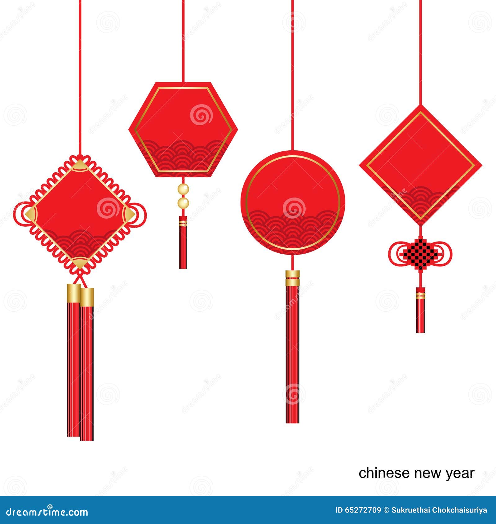 Label Design for Chinese New Year Stock Illustration - Illustration of ...