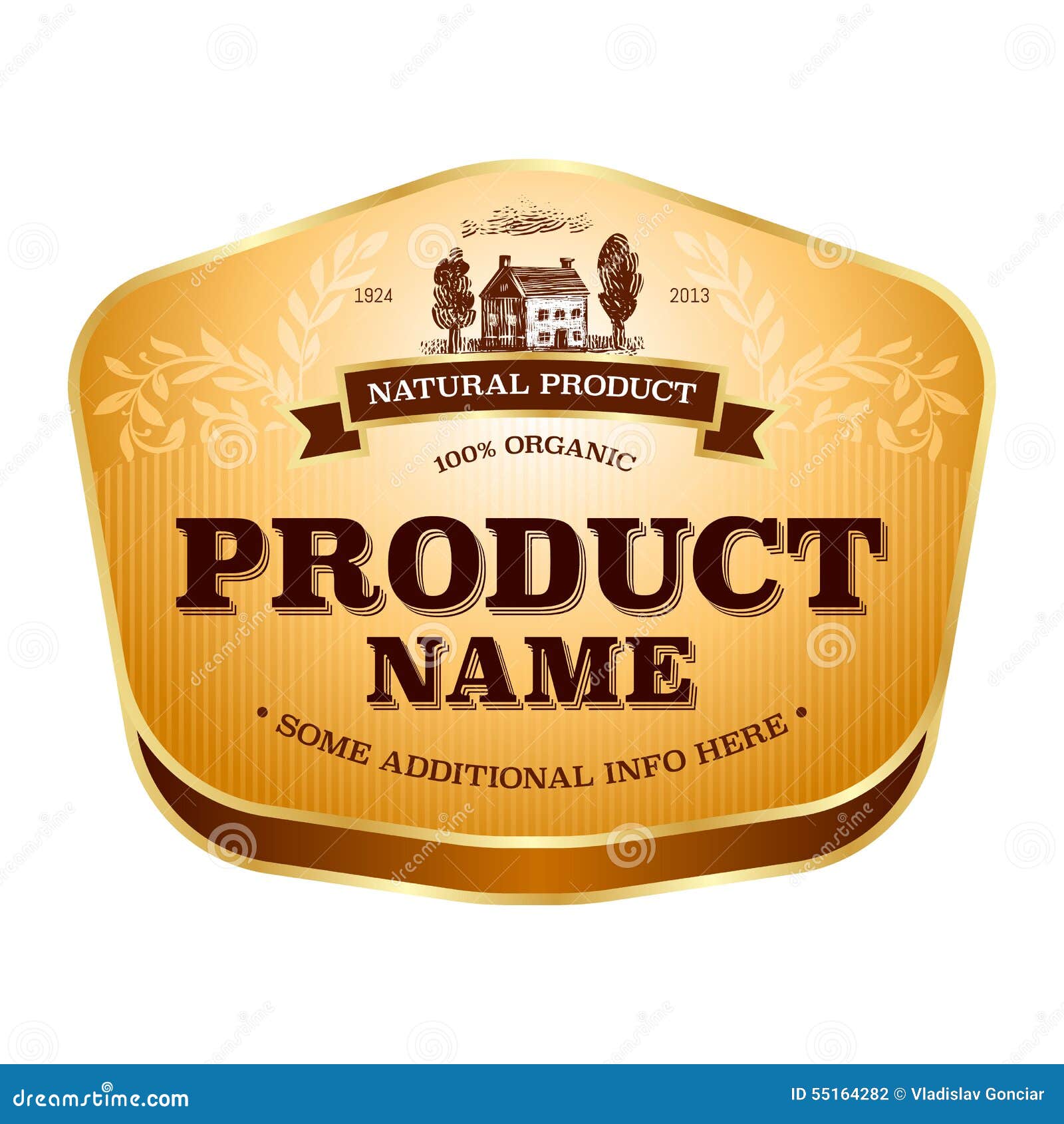 Label design stock vector. Illustration of gold, noble - 55164282