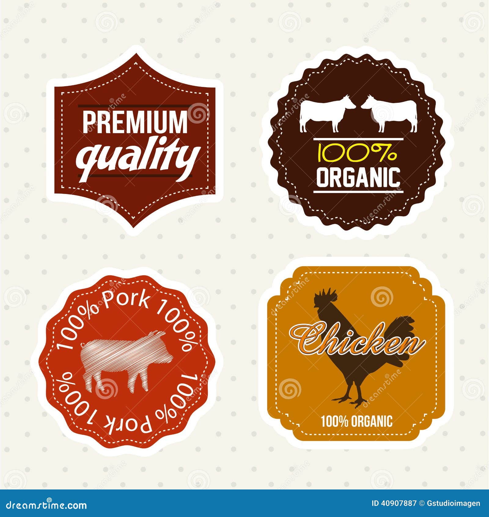 Label design stock vector. Illustration of badge, pork - 40907887