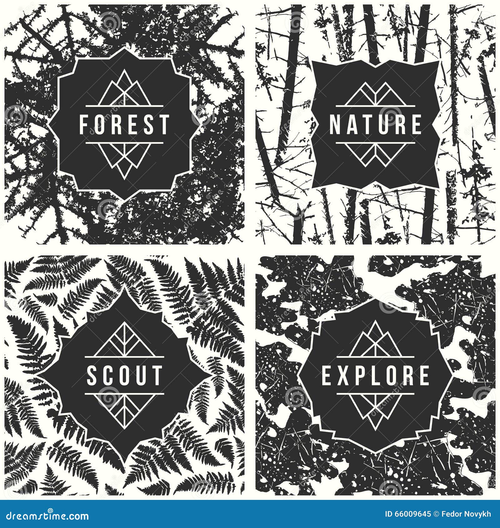 Label Design with Seamless Patterns Stock Vector - Illustration of ...