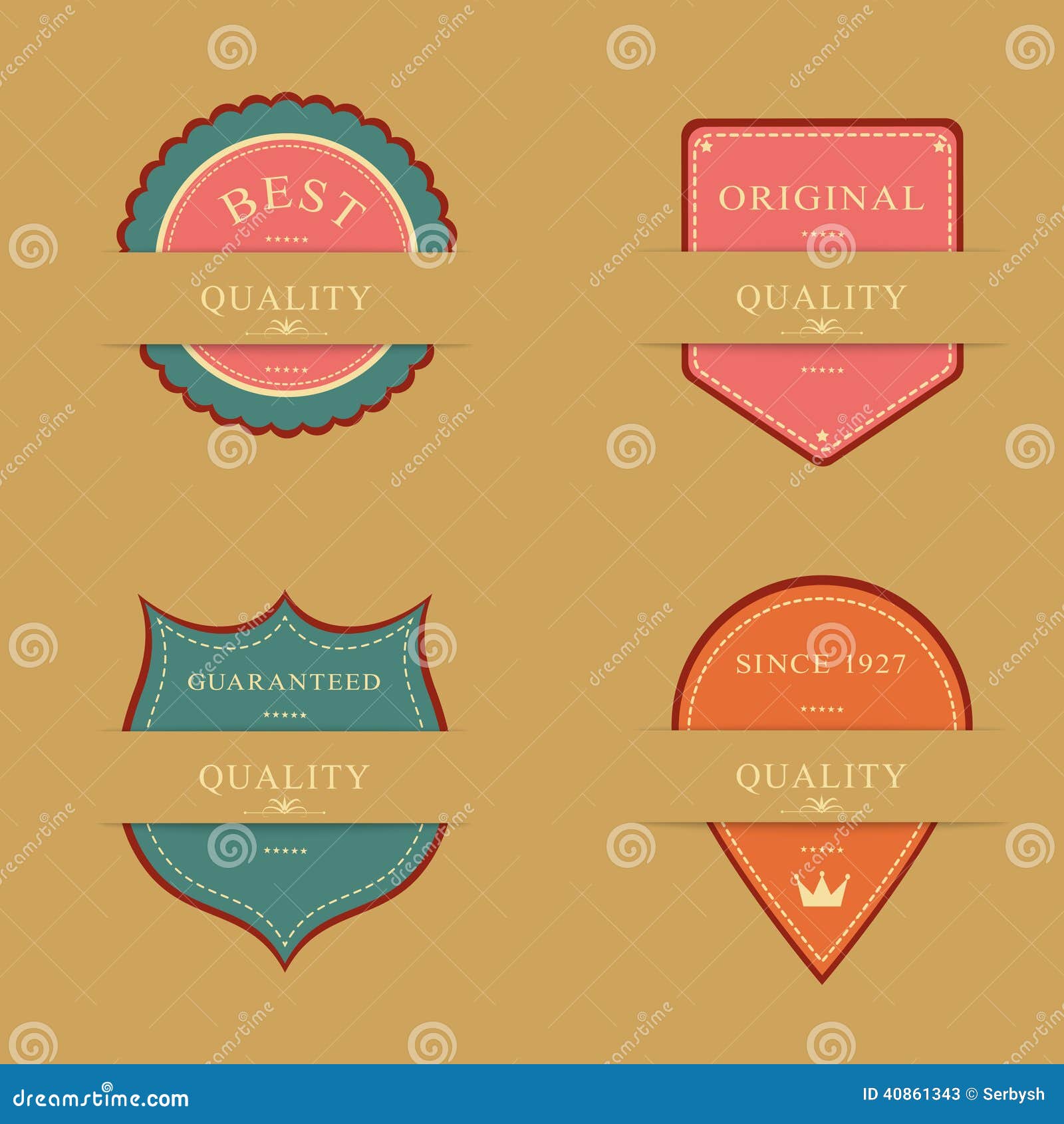 Label Design Set in the Old Classic Style Stock Vector - Illustration ...
