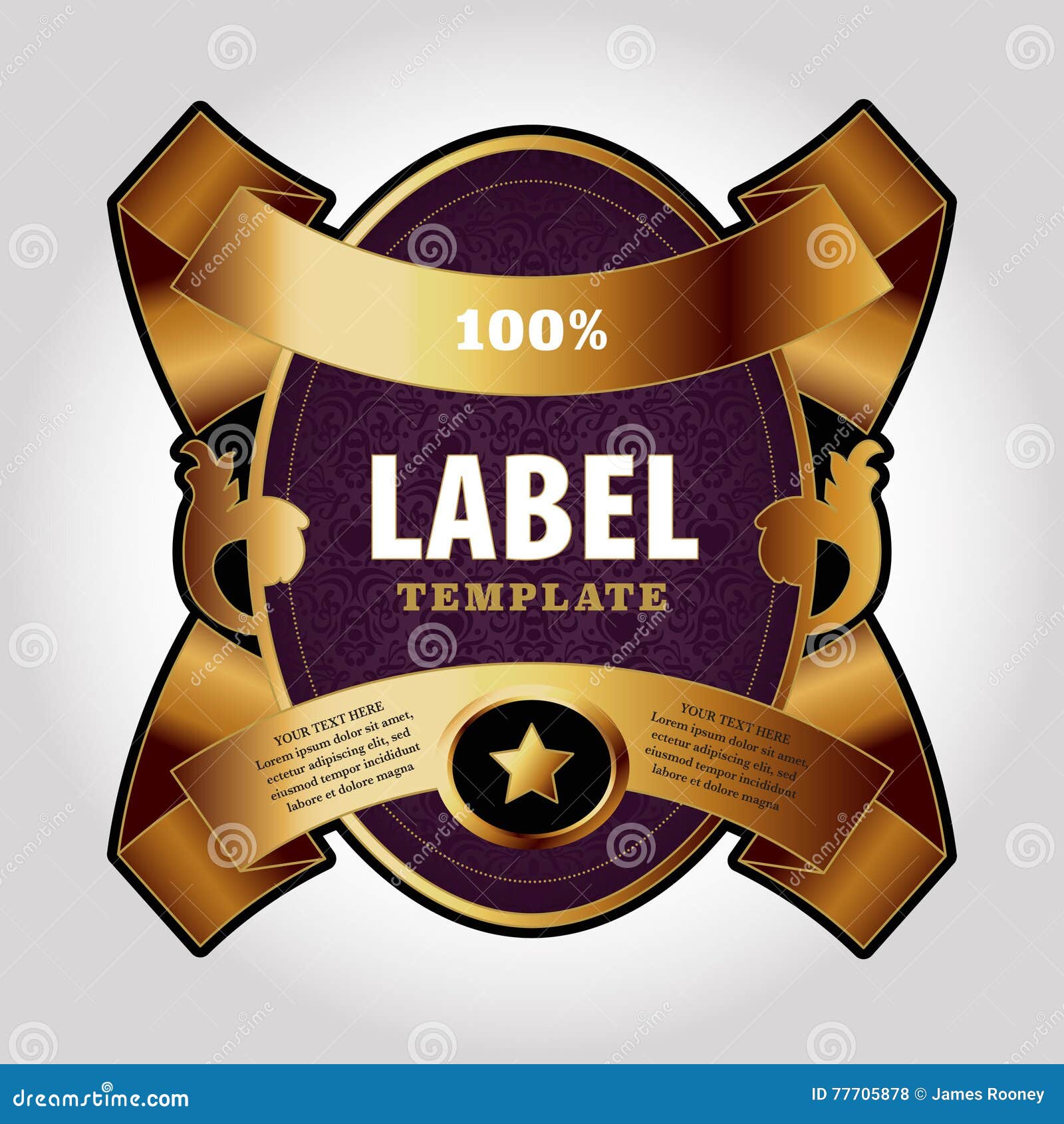 Label Design Template stock vector. Illustration of original - 77705878