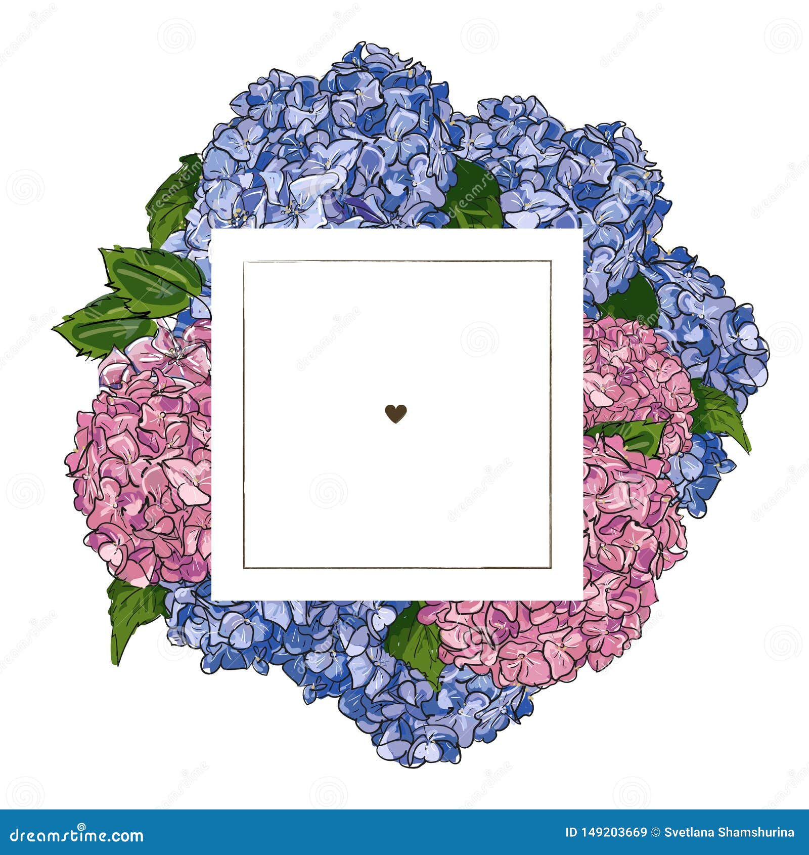 Label Design Template. Vector Hand Drawn Illustration Outline Pink and ...