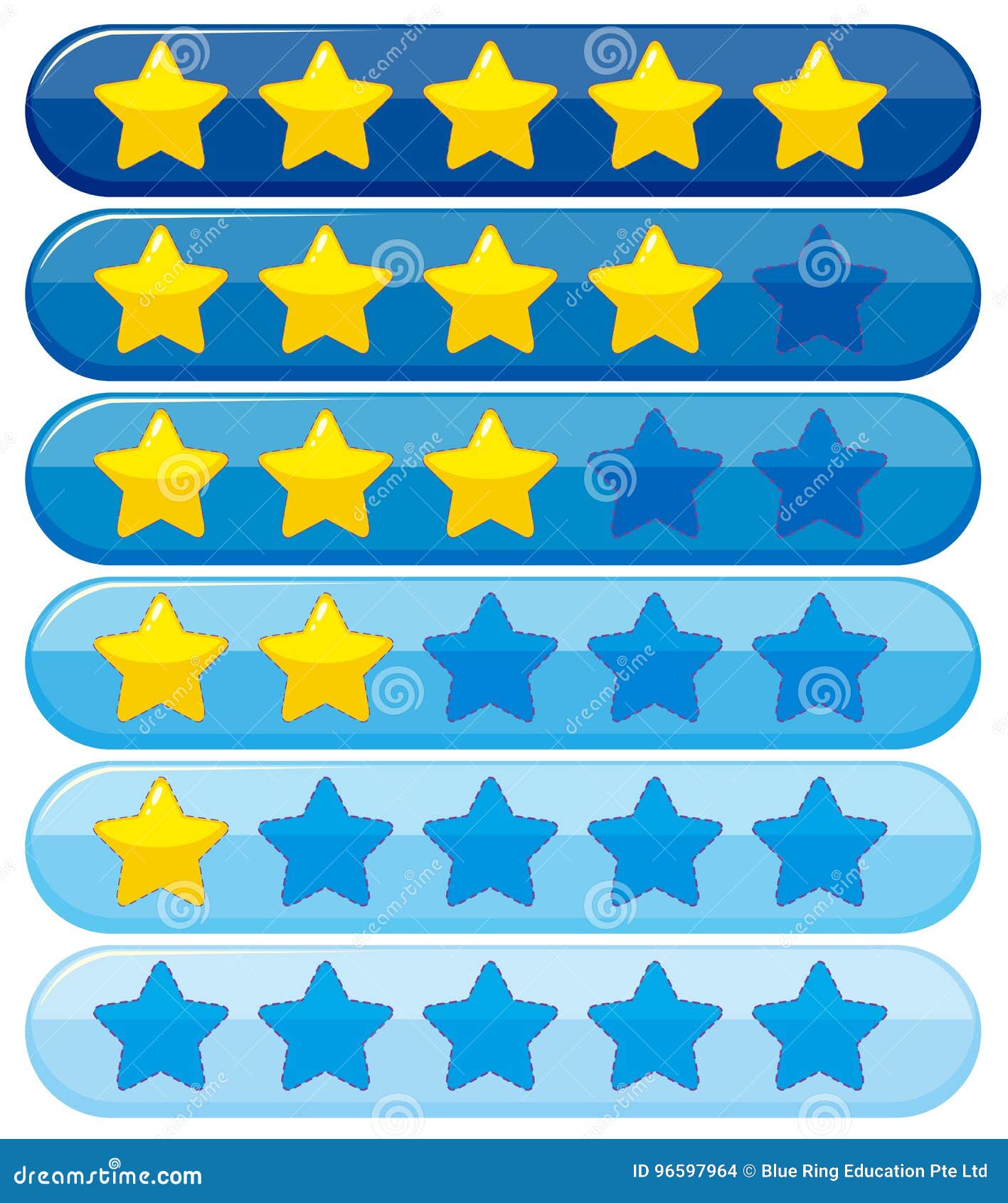 Label Design with Yellow and Blue Stars Stock Vector - Illustration of ...
