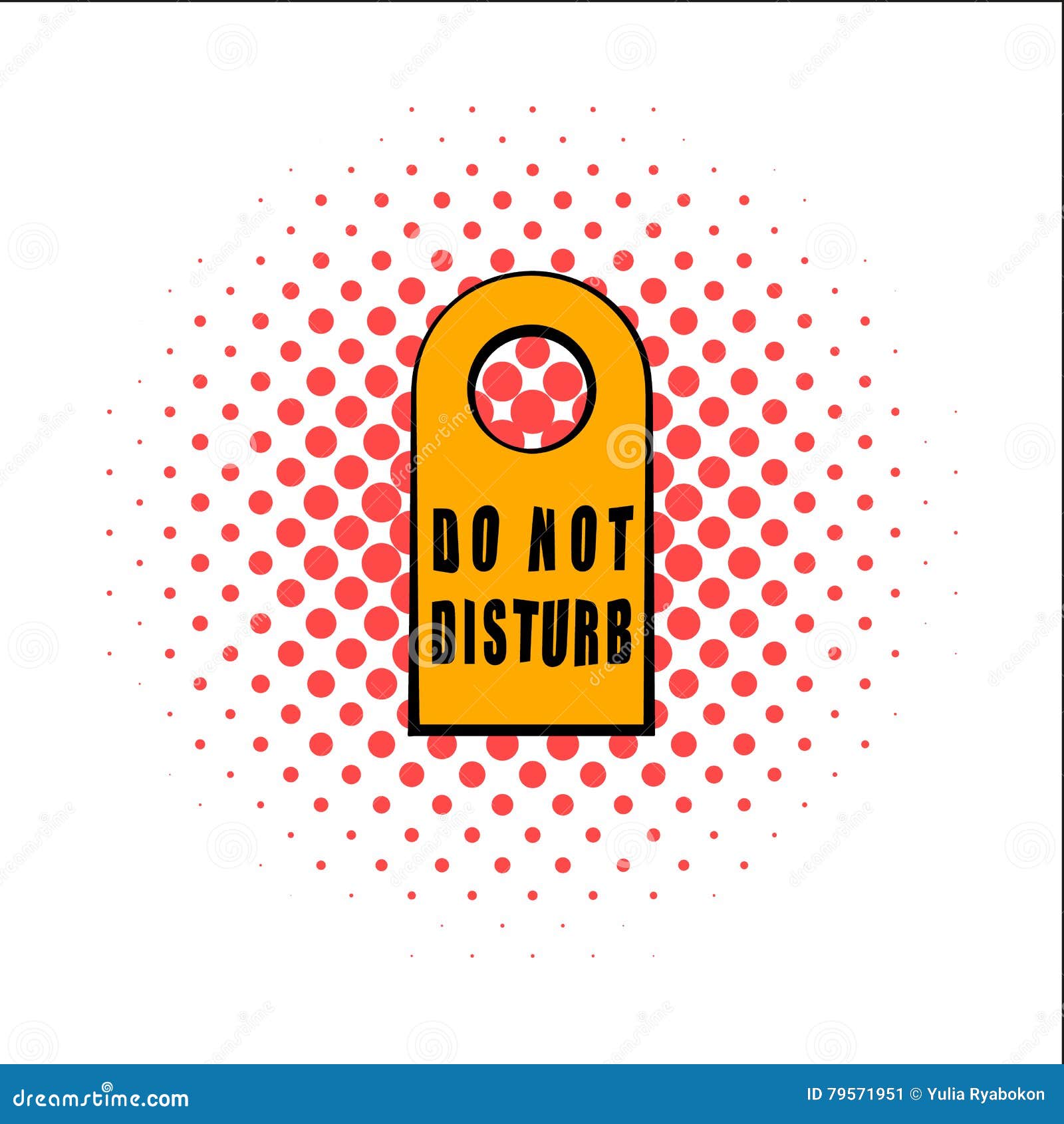 Label Do Not Disturb Comics Icon Stock Vector - Illustration of graphic ...