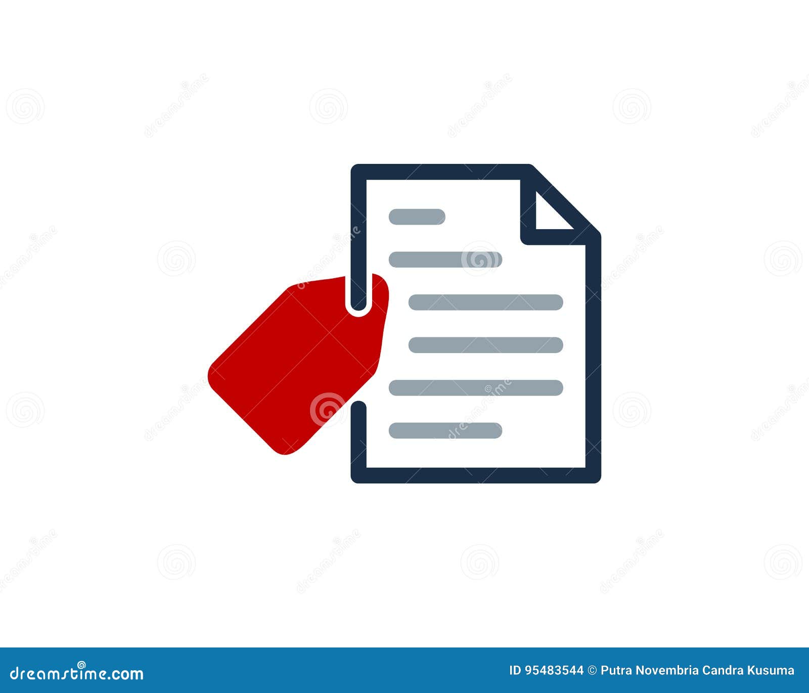 Label Document Icon Logo Design Element Stock Vector - Illustration of ...