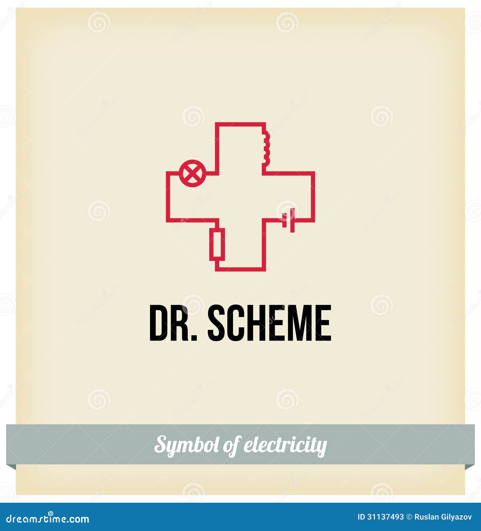 Label Dr. Scheme stock vector. Illustration of resistance - 31137493