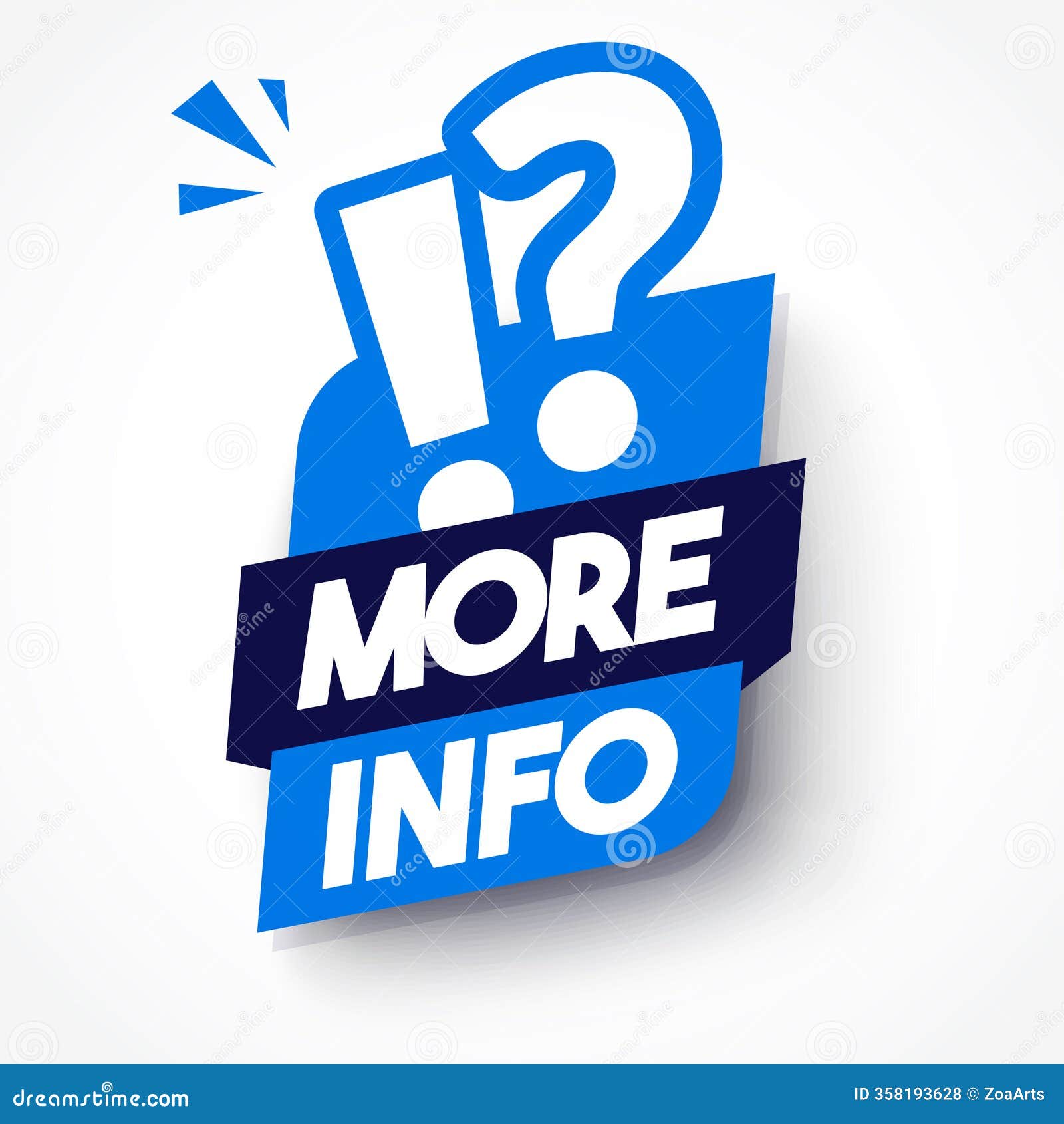 Dynamic Label Question and Exclamation Mark and Text More Info Stock ...