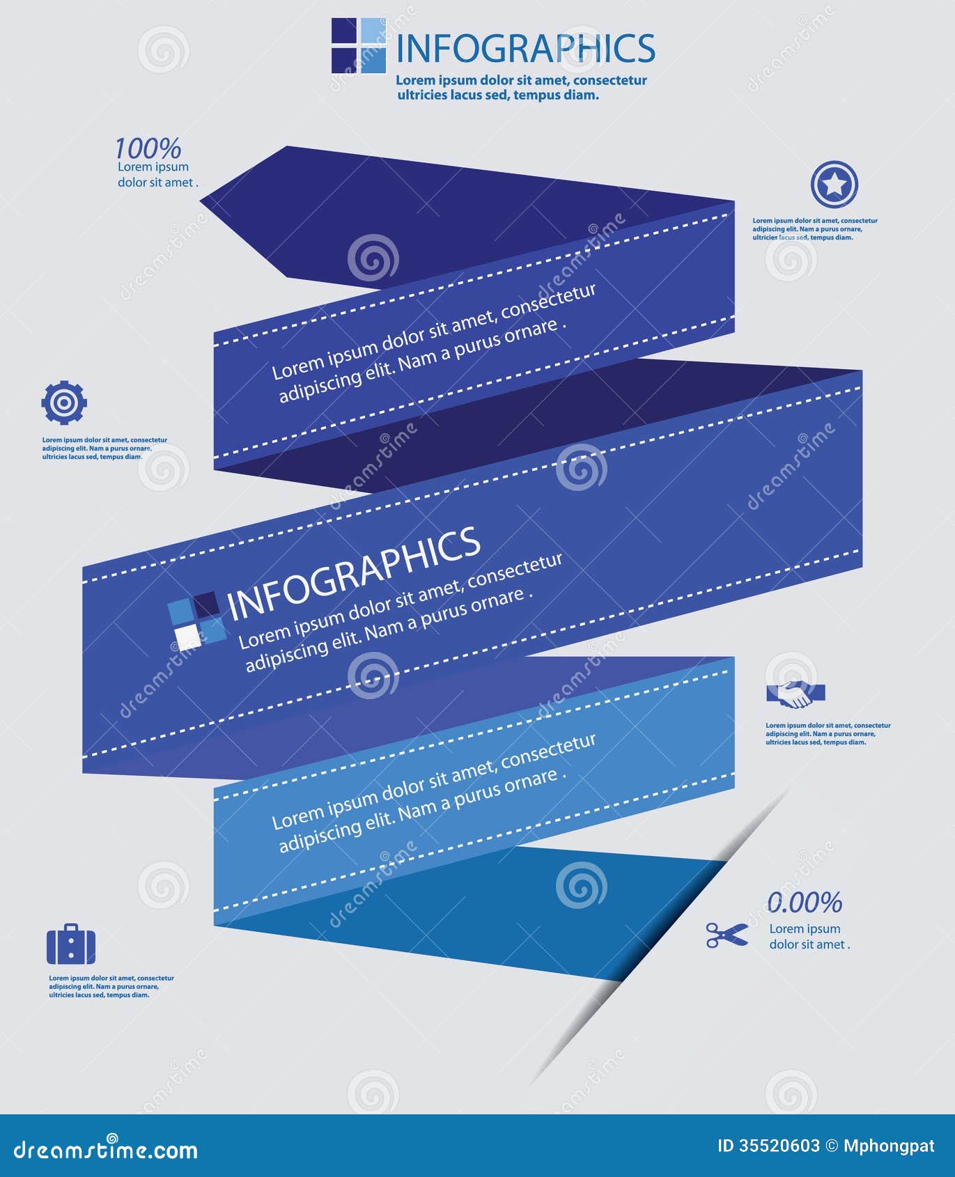Label Elements Infographics,Blue Version Stock Vector - Illustration of ...