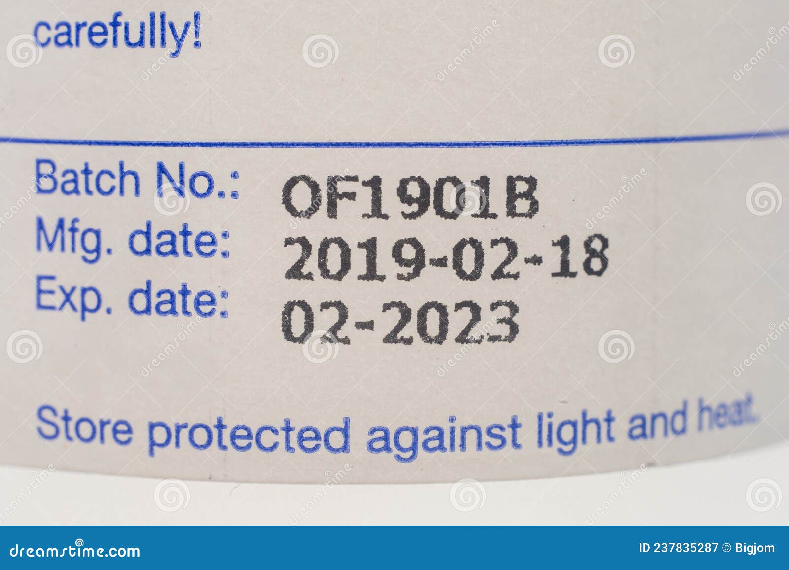 Label Expiration of Medicine on Bottle Stock Image - Image of ...