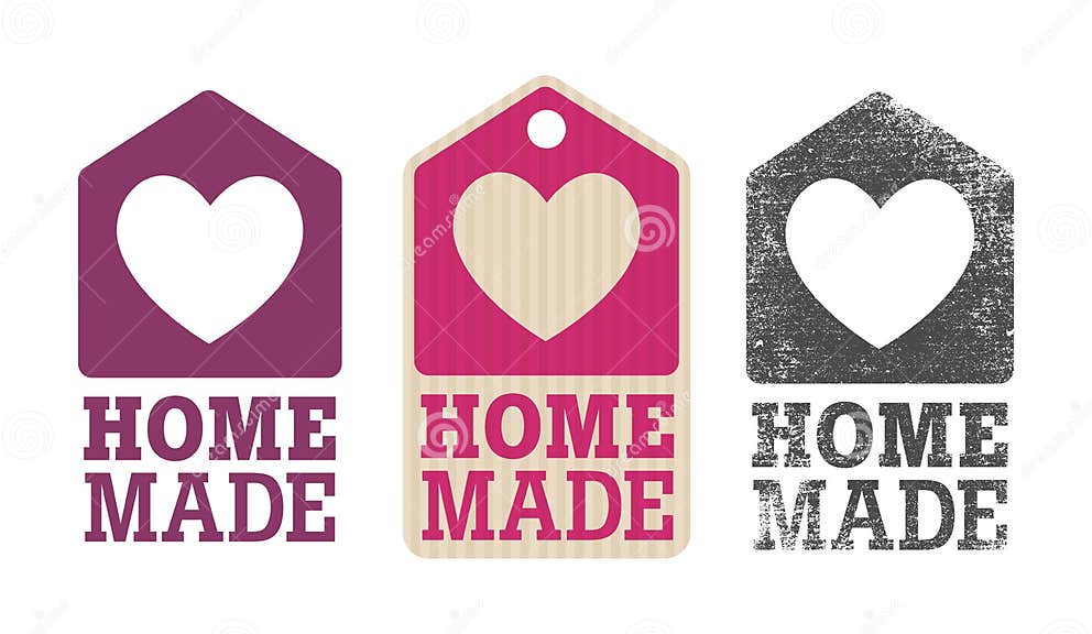 Label fait maison illustration de vecteur. Illustration du homemade ...
