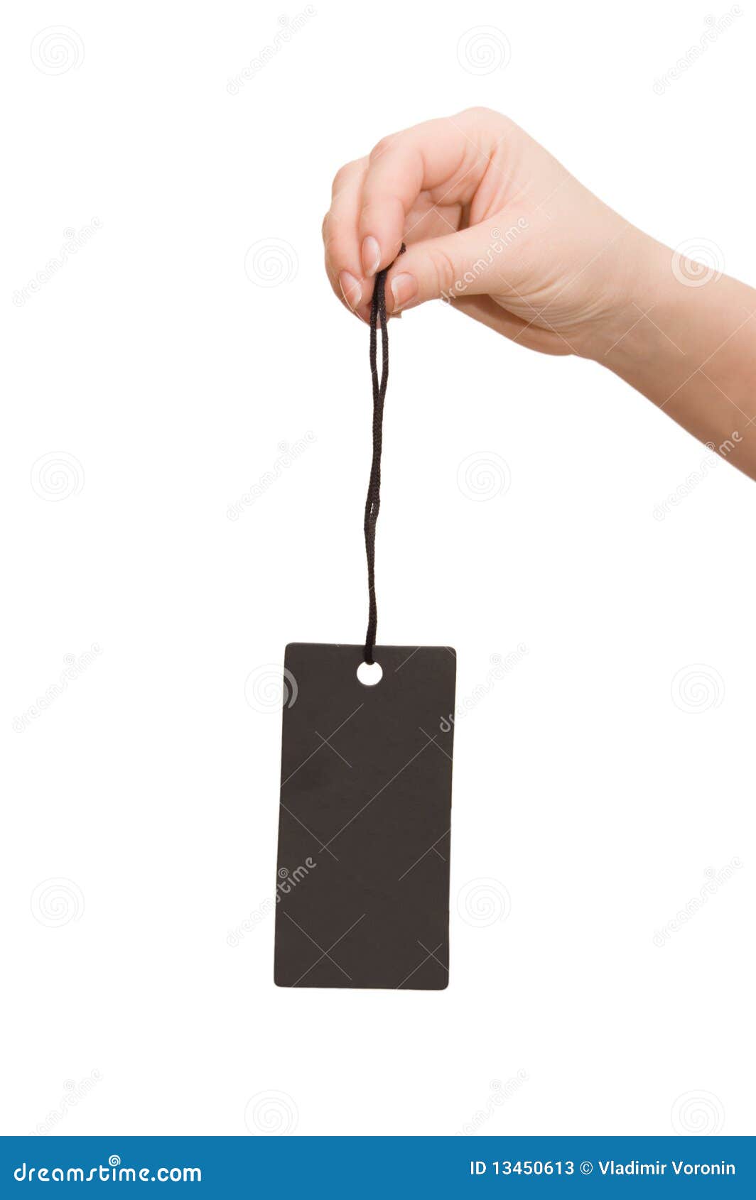 Label in a Female Hand Isolated Stock Image - Image of element ...