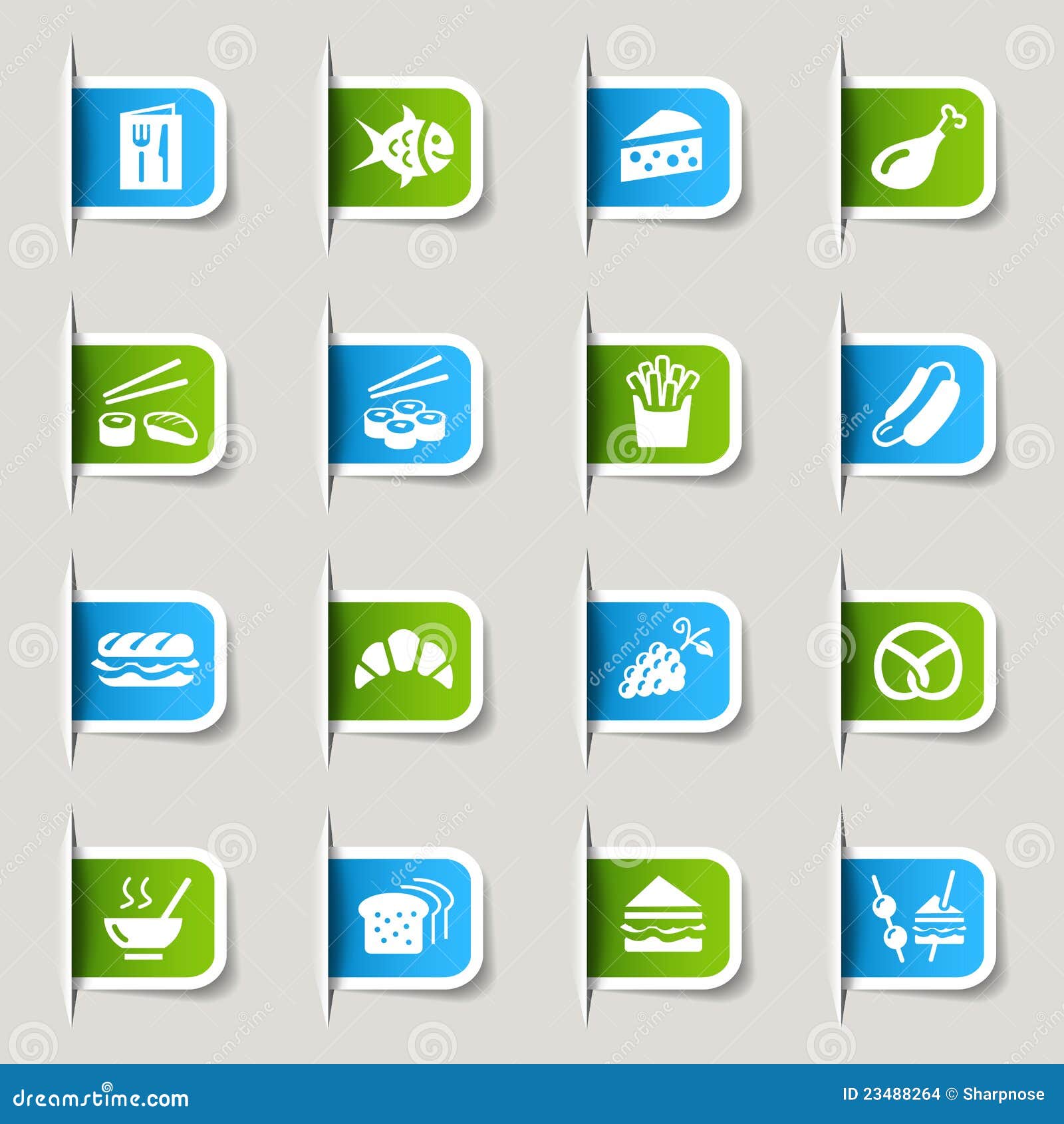 Label - Food Icons stock vector. Illustration of maki - 23488264