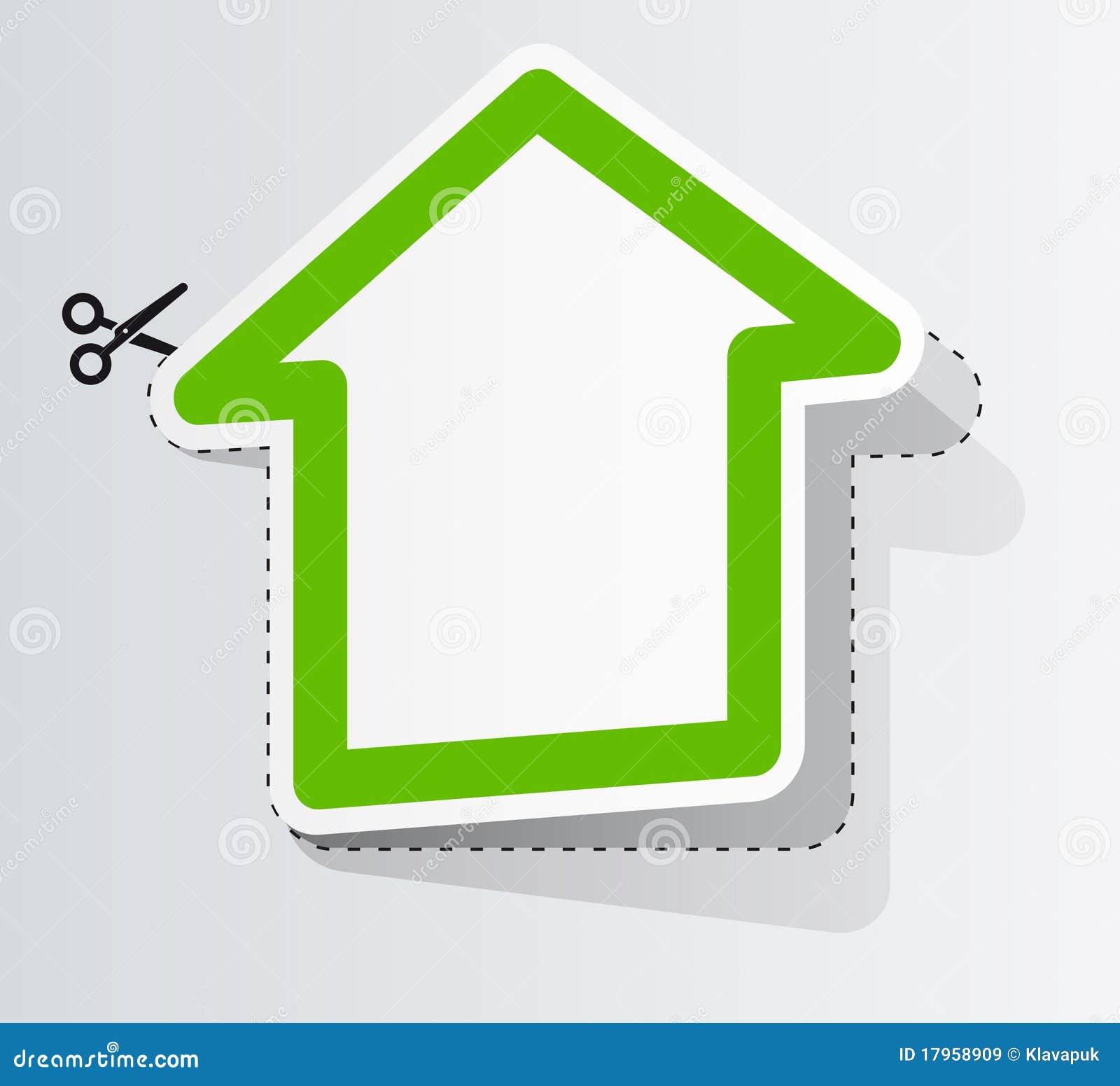 Label in form of house stock vector. Illustration of painting - 17958909