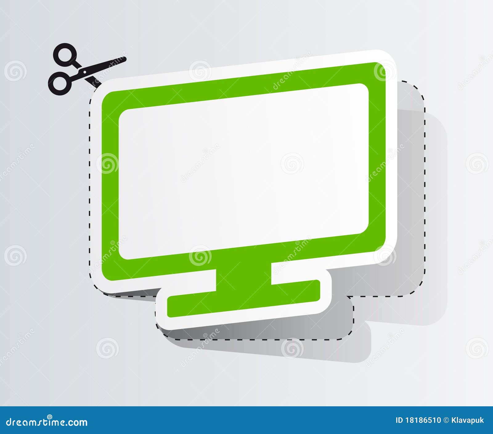 Label in form of monitor stock vector. Illustration of commercial ...