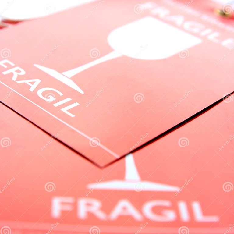 Label fragile for luggage stock image. Image of sticky - 6899513