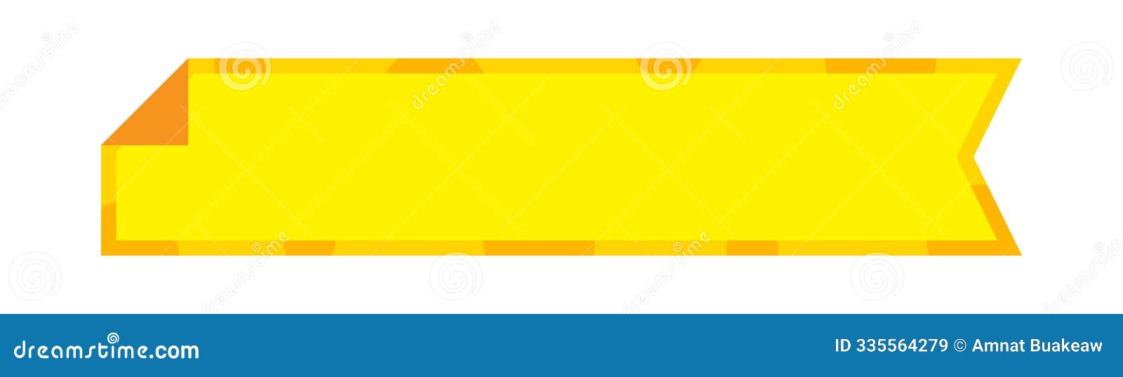 Label Frame Simple, Yellow Label Tag Rectangular for Text Frame Stock ...