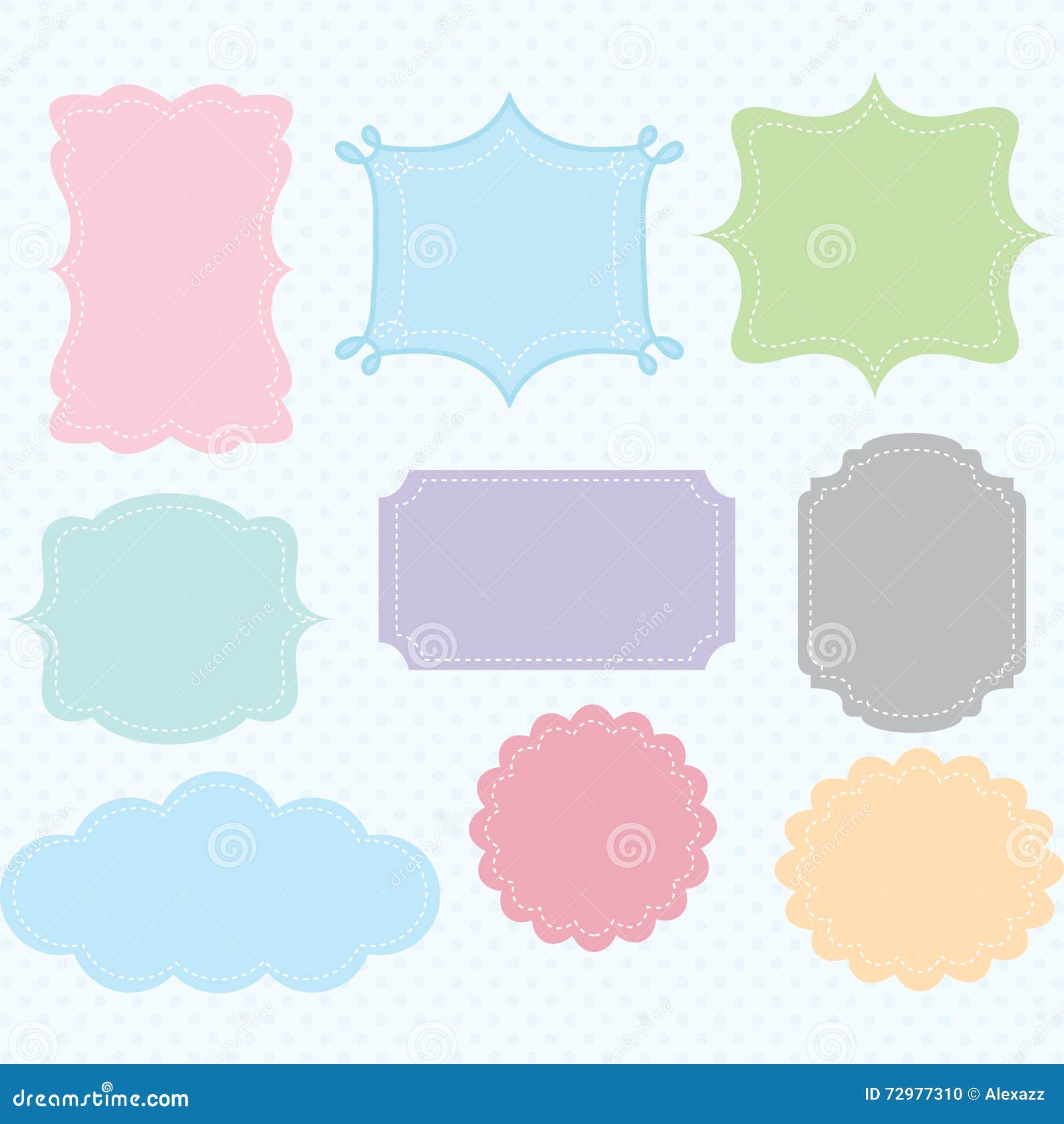Label Frames Border Collections Stock Vector - Illustration of element ...