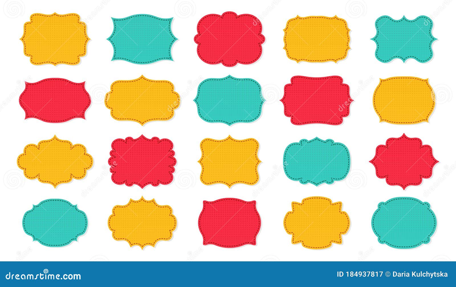 Label Frames Set Royal Wedding Sticker Tag Vector | CartoonDealer.com ...