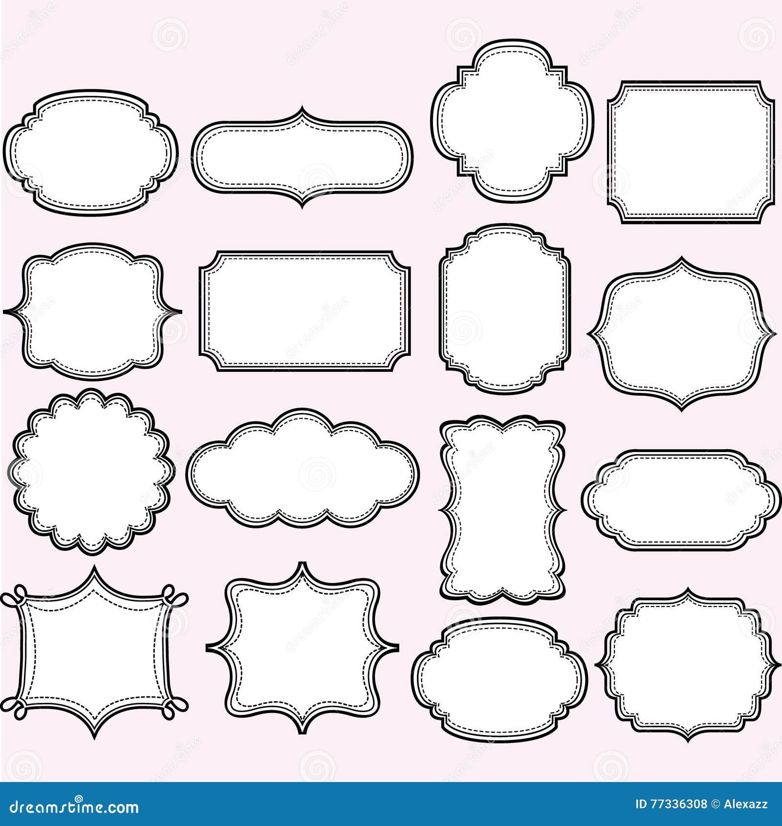 Label Frames set. stock vector. Illustration of advertisement - 77336308