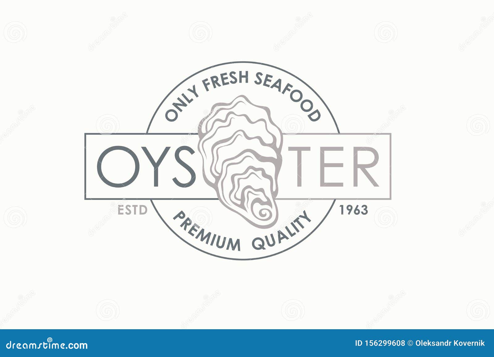 Oyster shell label stock vector. Illustration of fresh - 156299608