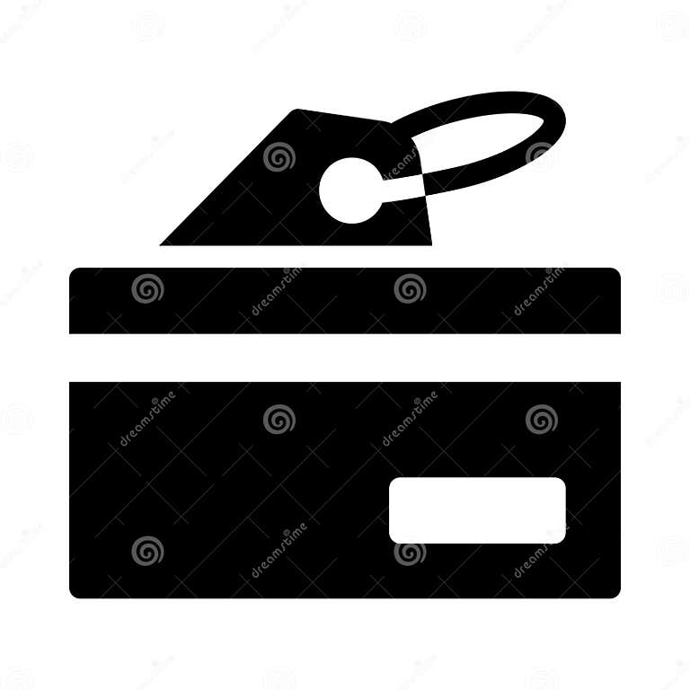 Label Glyph Flat Vector Icon Stock Vector - Illustration of finance ...