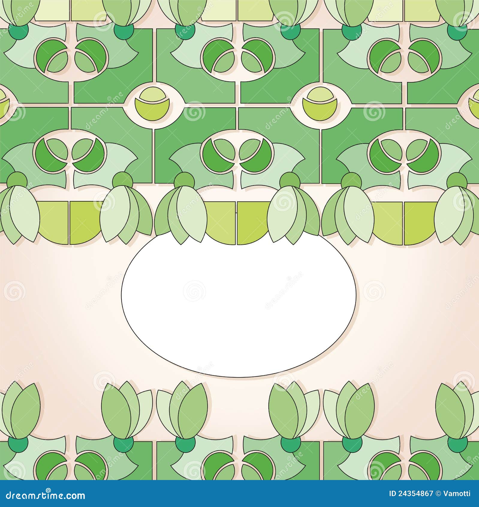 Label with green shapes stock vector. Illustration of graphic - 24354867