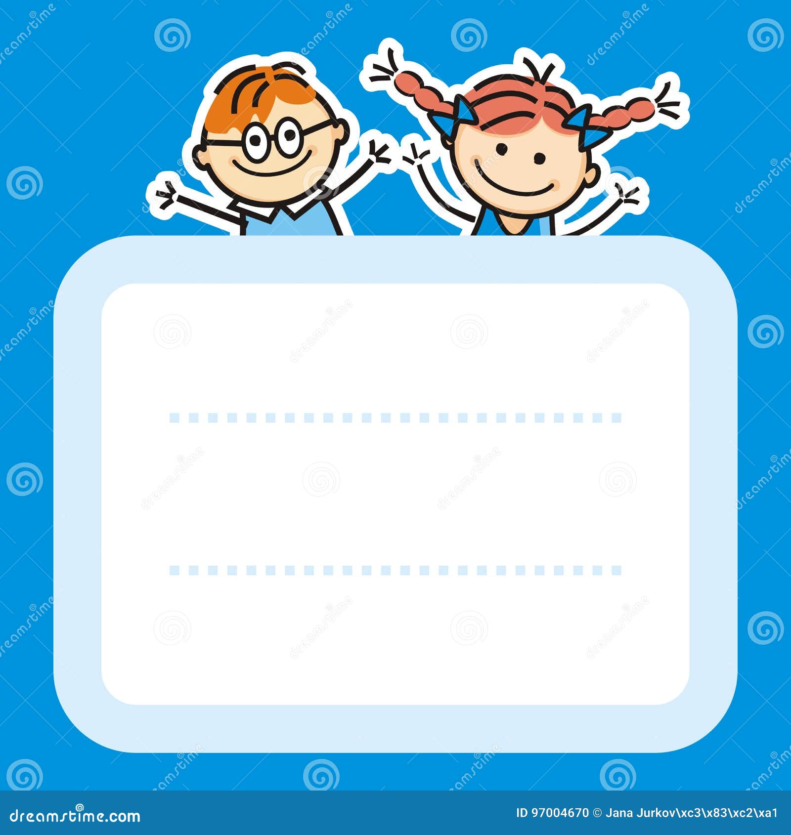 Name Tag For Kids Vector Illustration | CartoonDealer.com #52163072