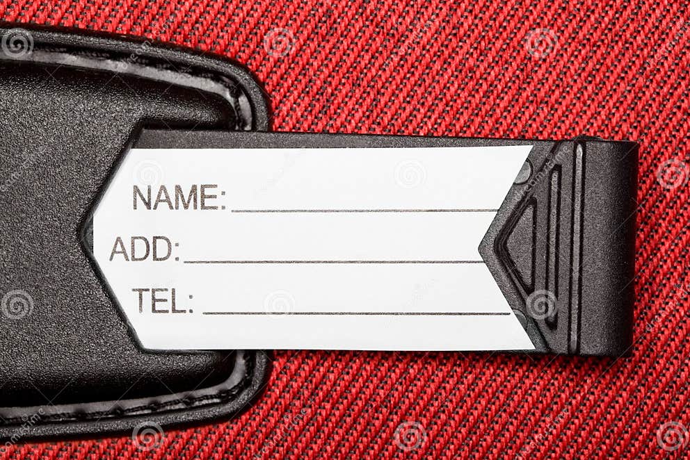 Label with Identification Data on Fabric Stock Image - Image of card ...