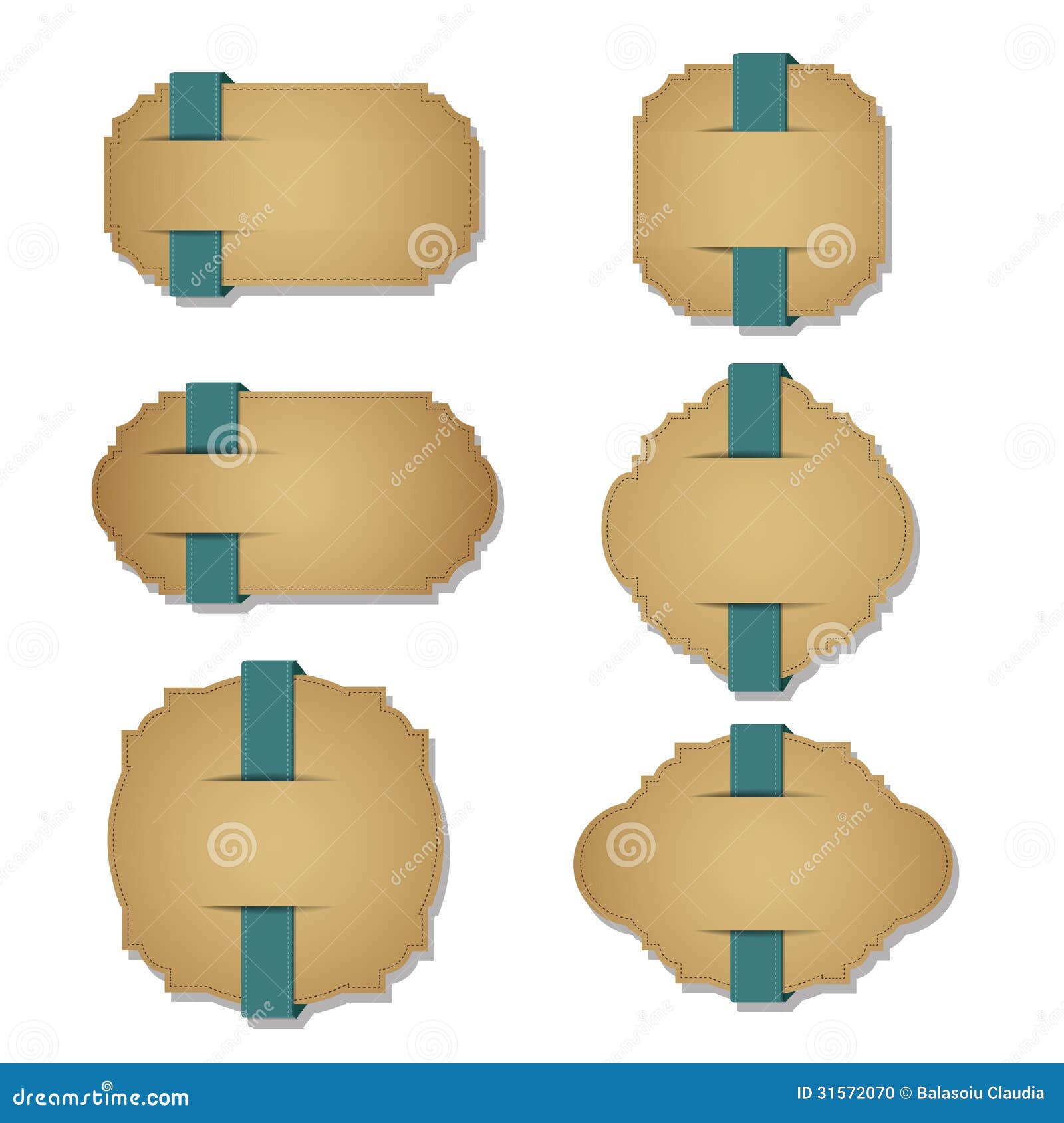 Label Items Set Isolated on White Format Stock Vector - Illustration of ...