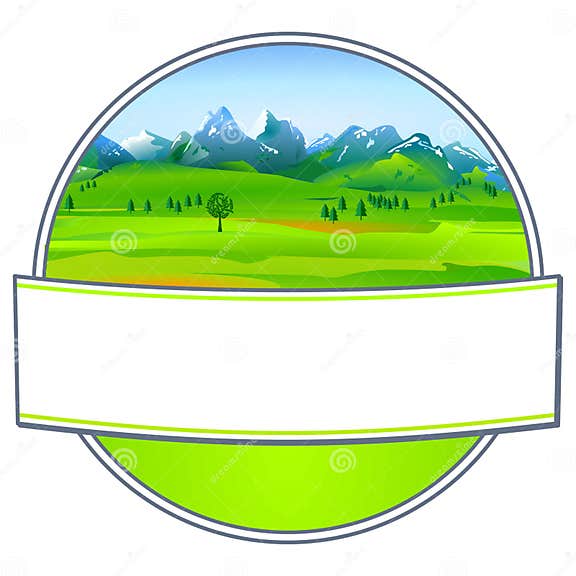 Label with landscape stock vector. Illustration of agriculture - 17741568