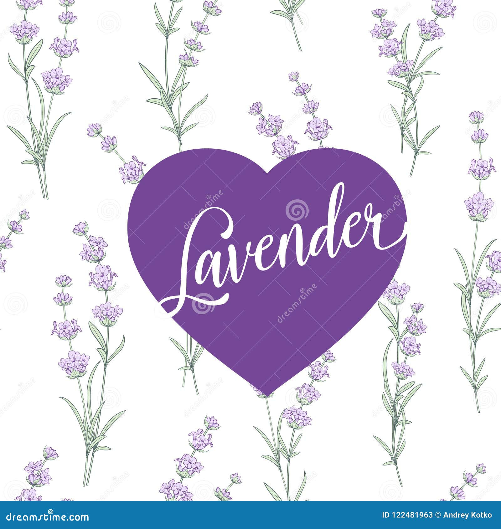 Label of Lavender Over Pattern. Stock Vector - Illustration of lavender ...
